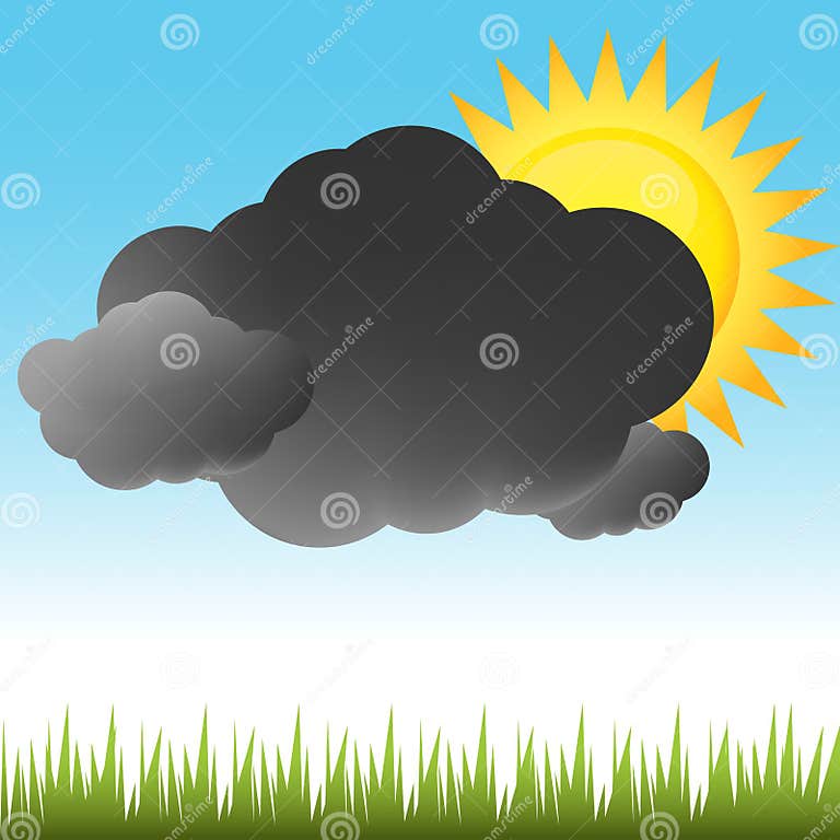 Partly Sunny Weather stock vector. Illustration of isolated - 15076999