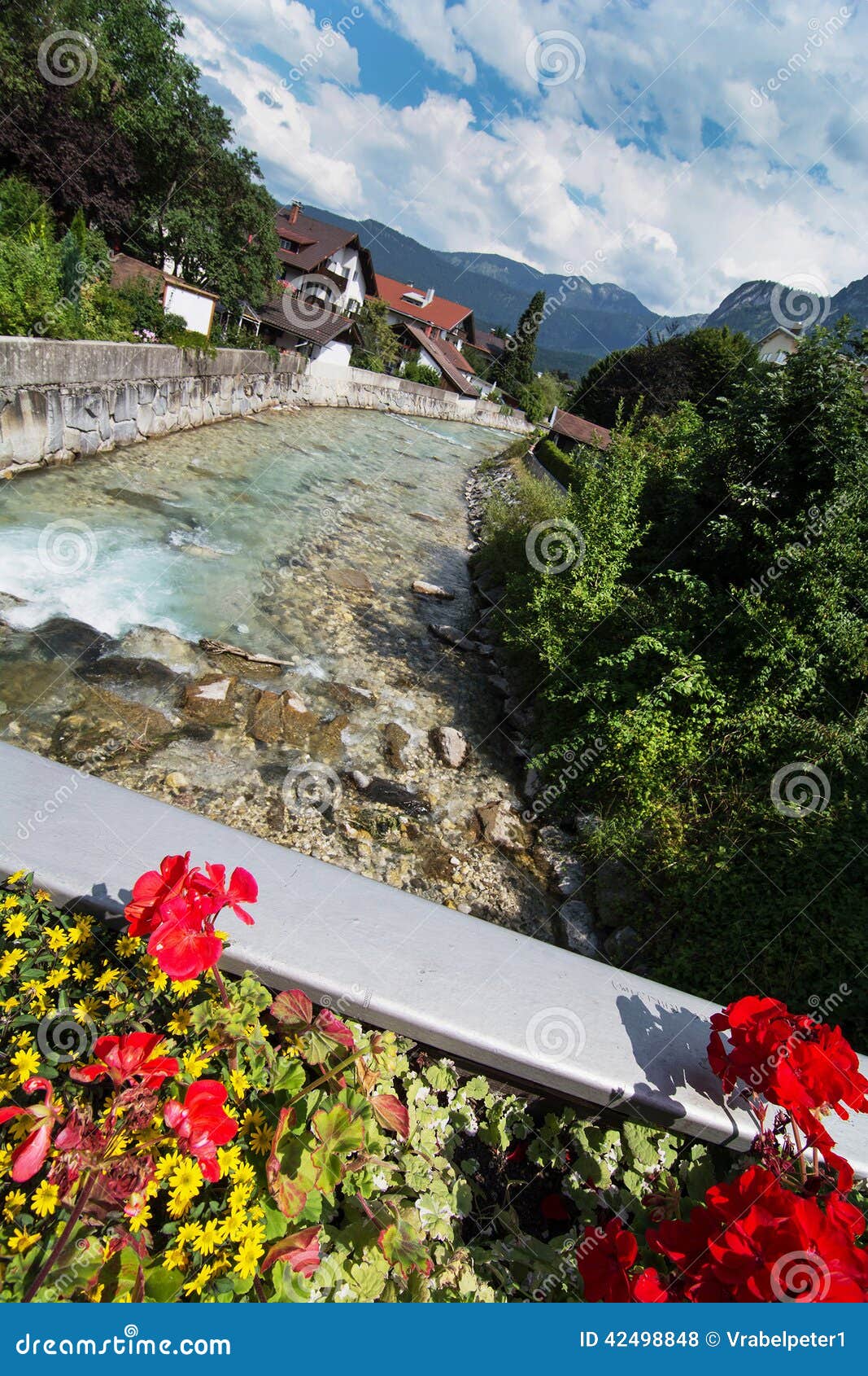 Partnach River in Garmisch-Partenkirchen Stock Photo - Image of ...
