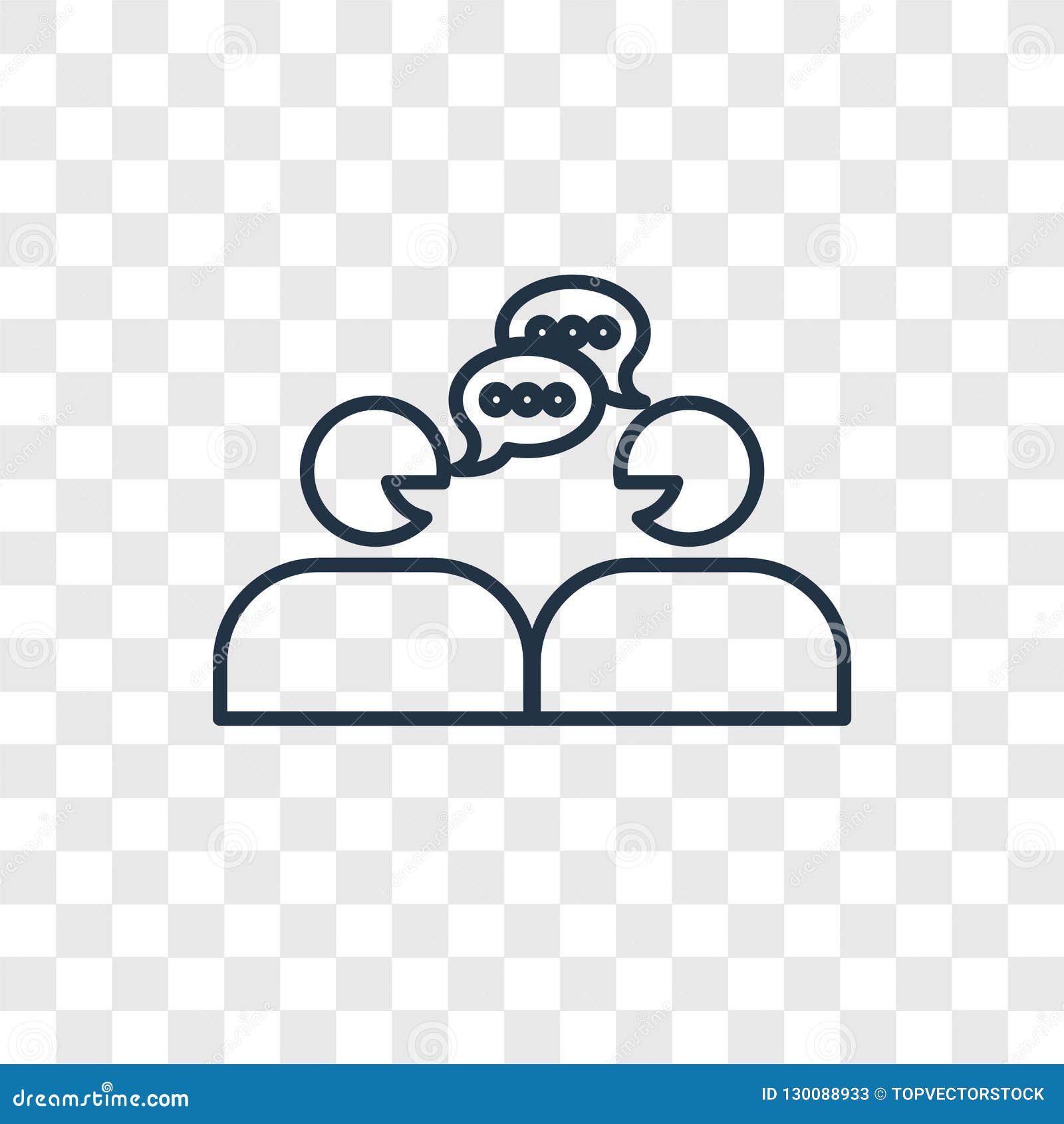 Partner Concept Vector Linear Icon Isolated on Transparent Background ...