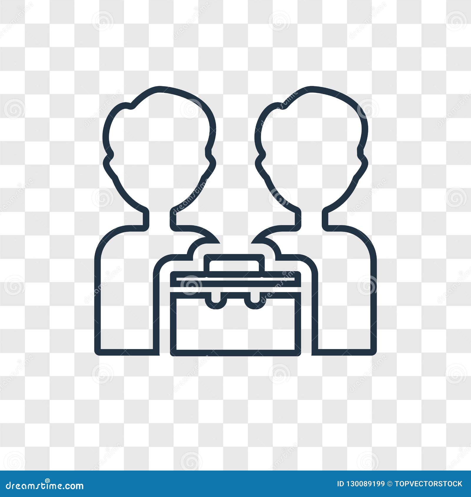 Partner Concept Vector Linear Icon Isolated on Transparent Background ...