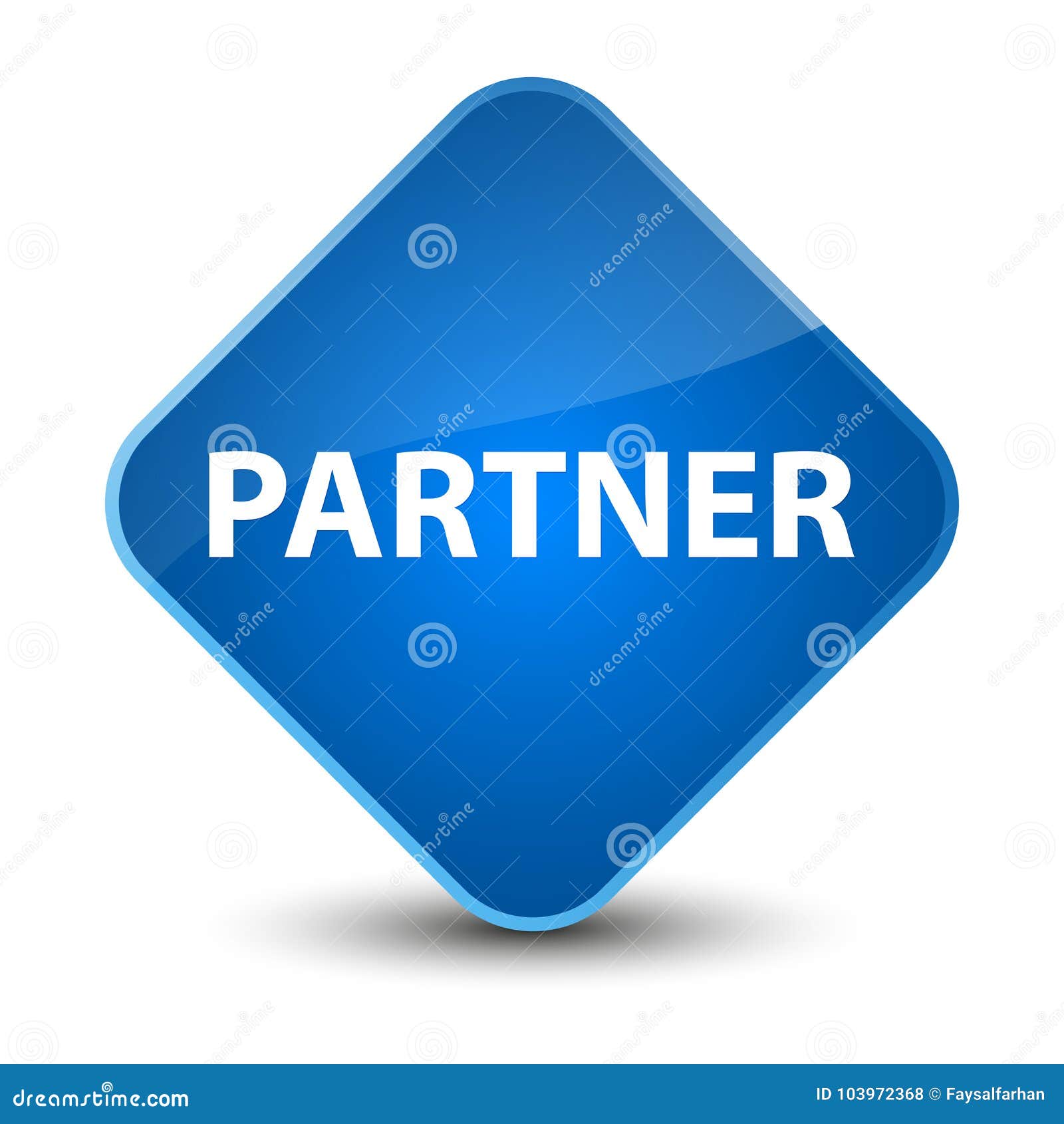 Partner Elegant Blue Diamond Button Stock Illustration - Illustration ...