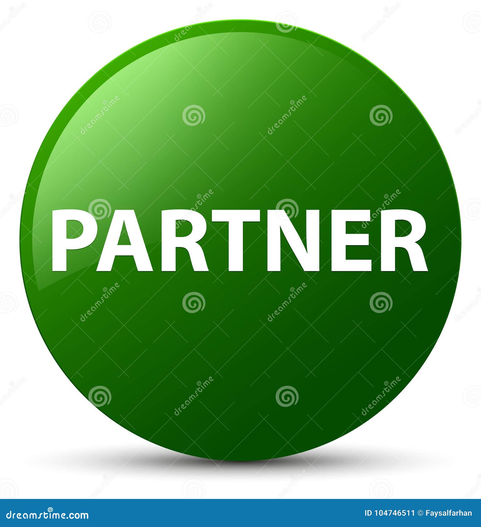 Partner green round button stock illustration. Illustration of teammate ...