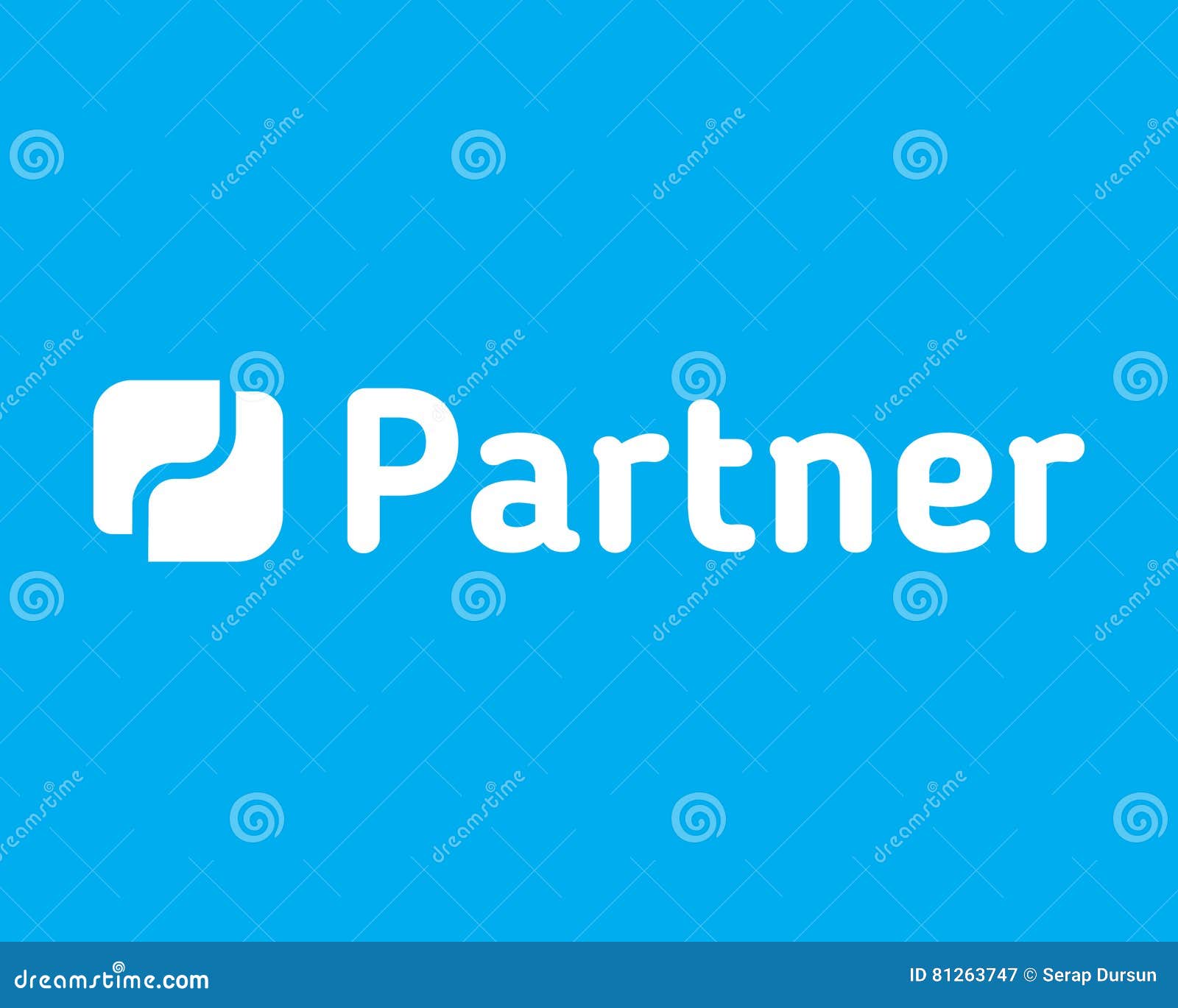 Partner Logo Design stock illustration. Illustration of communication ...