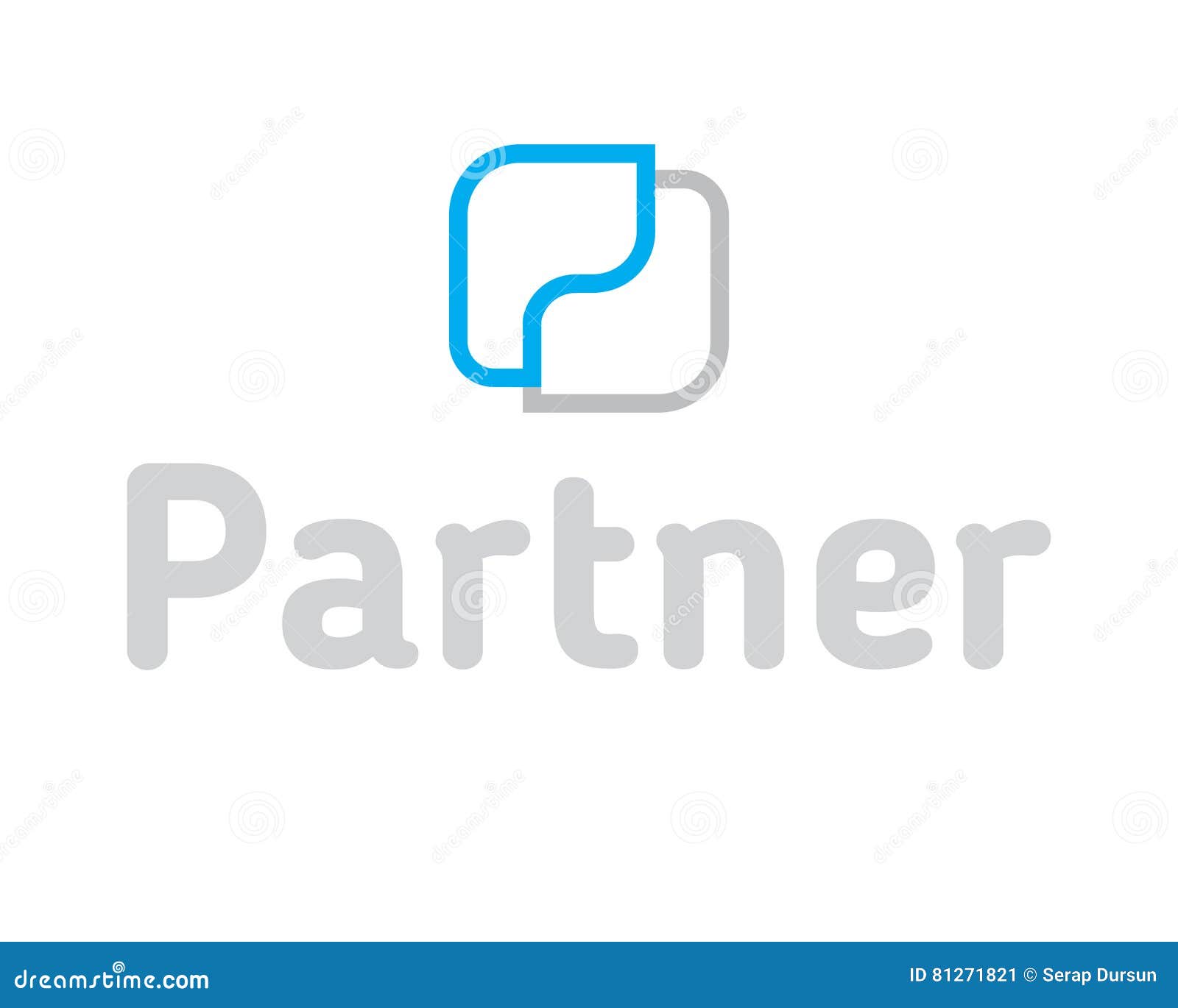 Partner Logo Design stock illustration. Illustration of embrace - 81271821