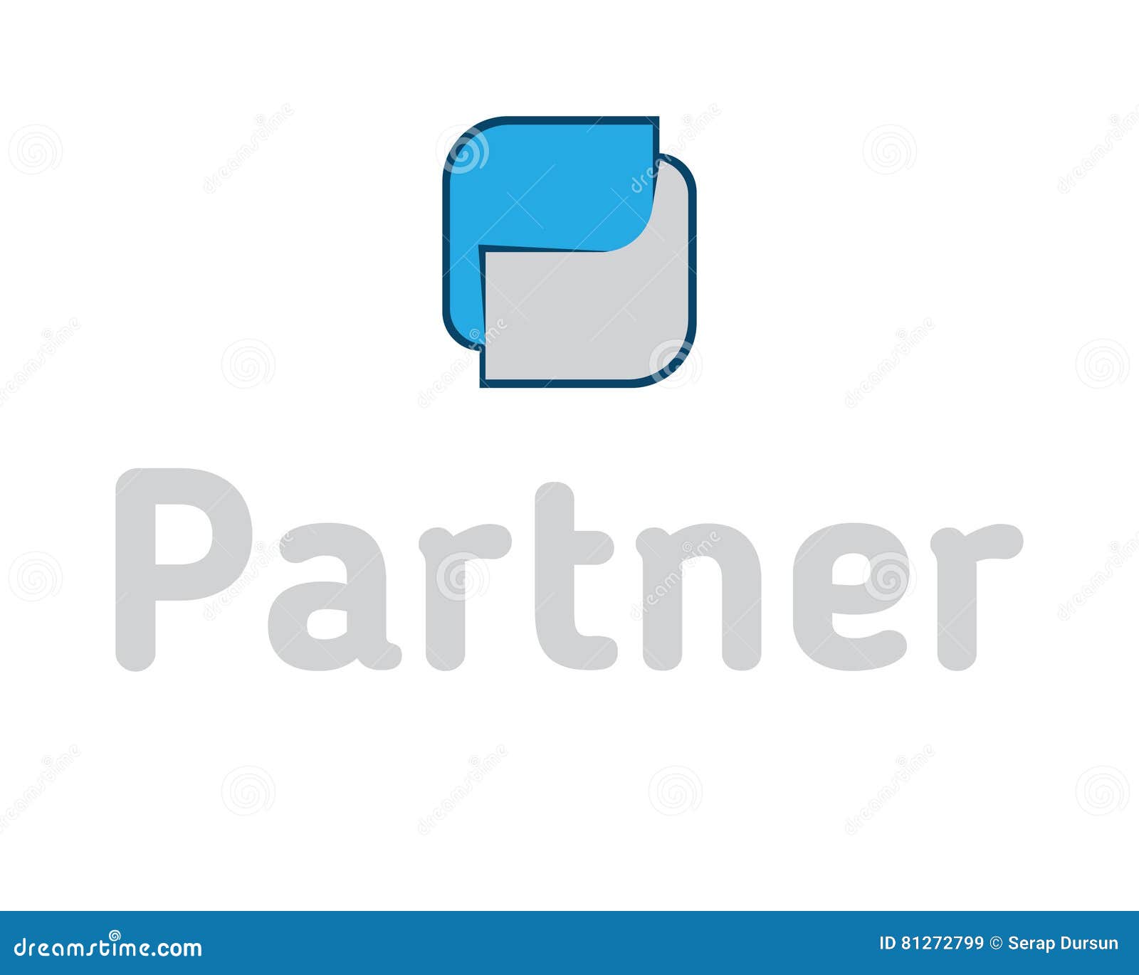Partner Logo Design stock illustration. Illustration of embrace - 81272799