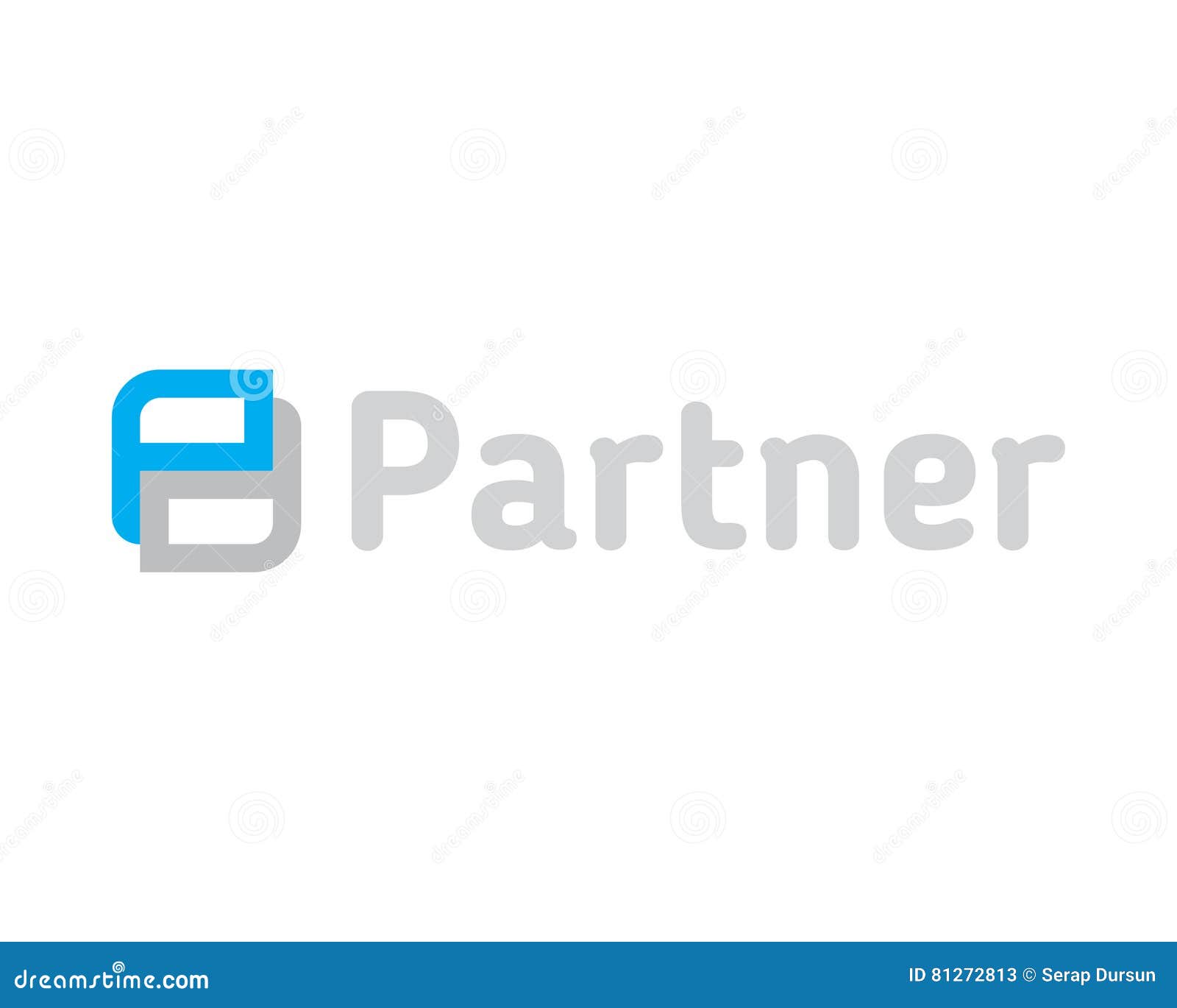 Partner Logo Design stock illustration. Illustration of card - 81272813