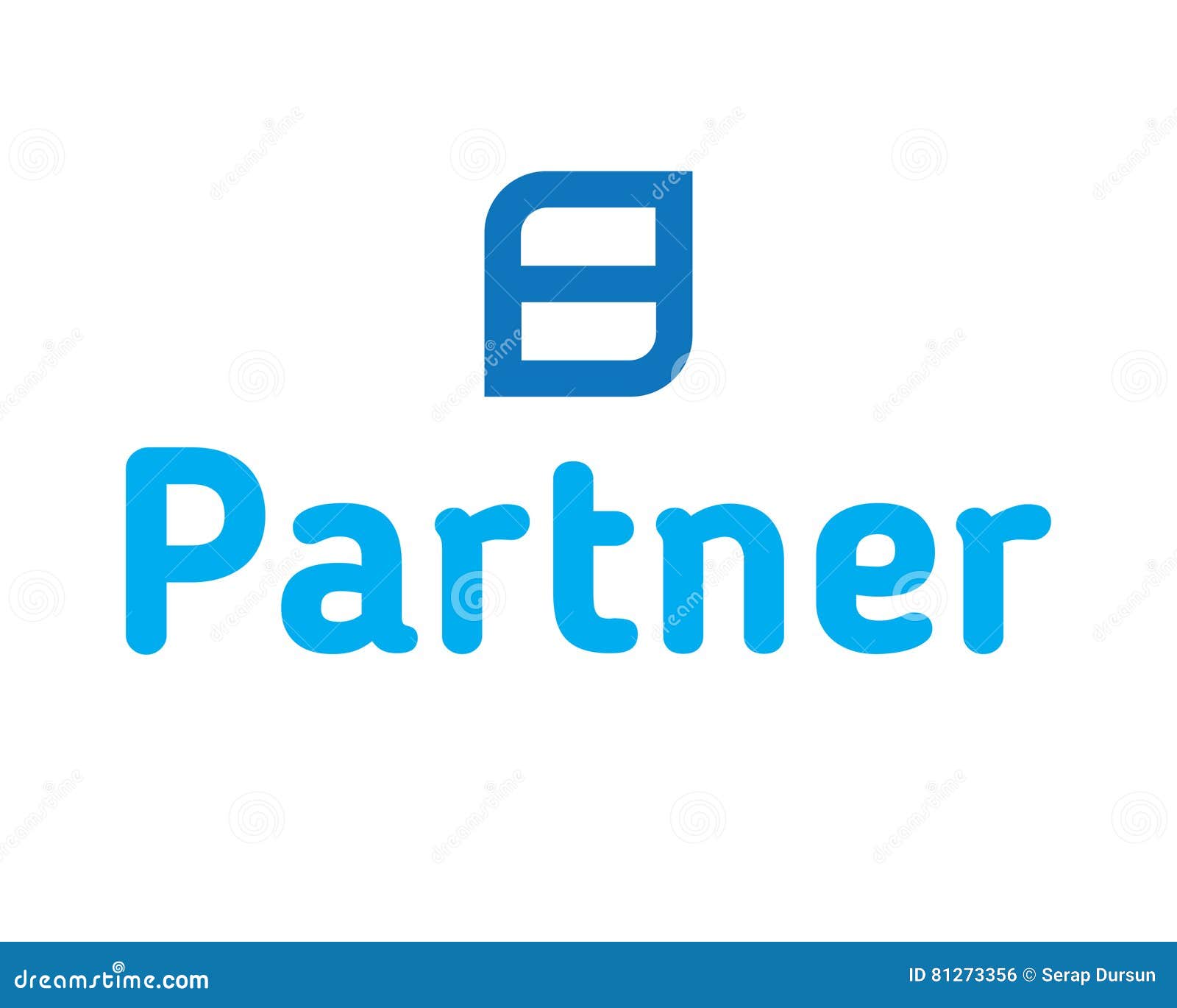 Partner Logo Design stock illustration. Illustration of branding - 81273356