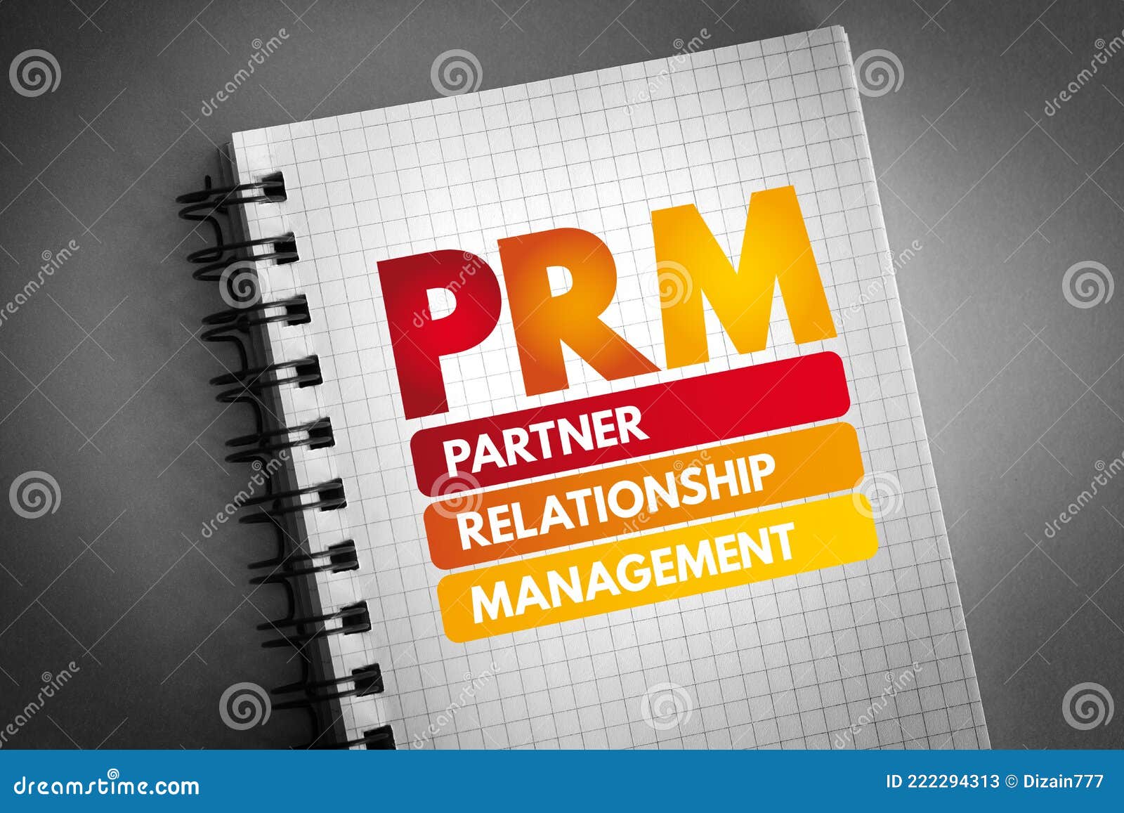Partner Relationship Management Acronym on Notepad, Concept Background ...