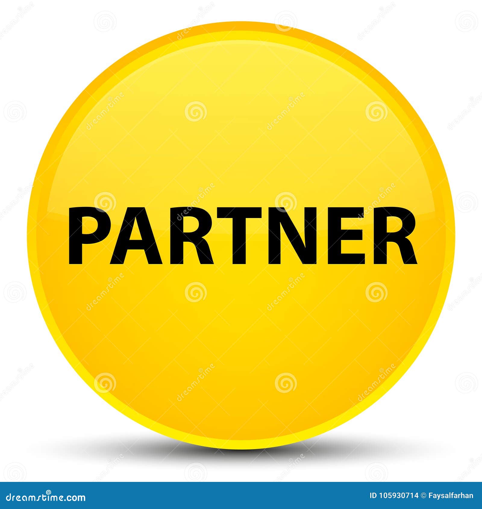 Partner Special Yellow Round Button Stock Illustration - Illustration ...