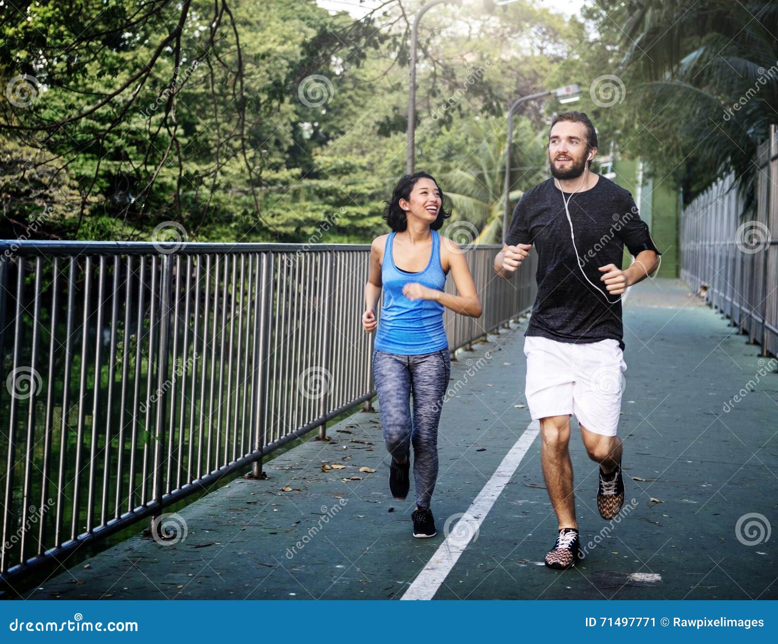 Partner Training Jogging Workout Concept Stock Image - Image of adult ...