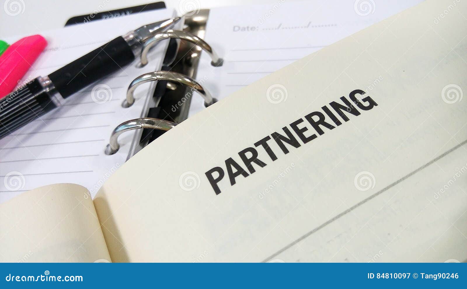Partnering Word Printed on White Book Stock Image - Image of dependence ...