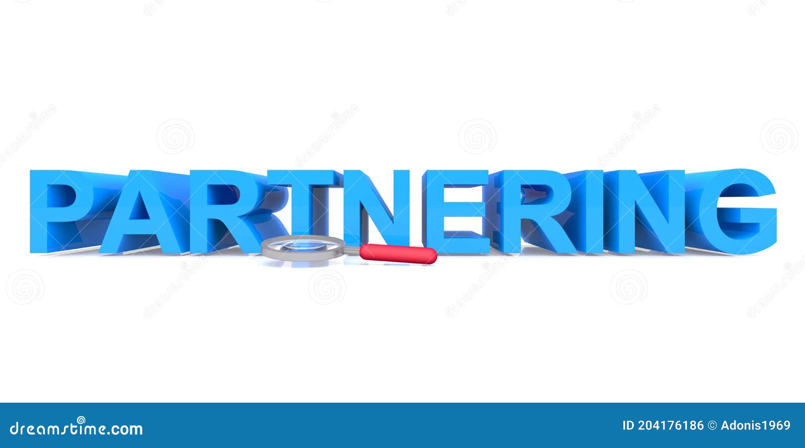 Partnering on white stock illustration. Illustration of help - 204176186