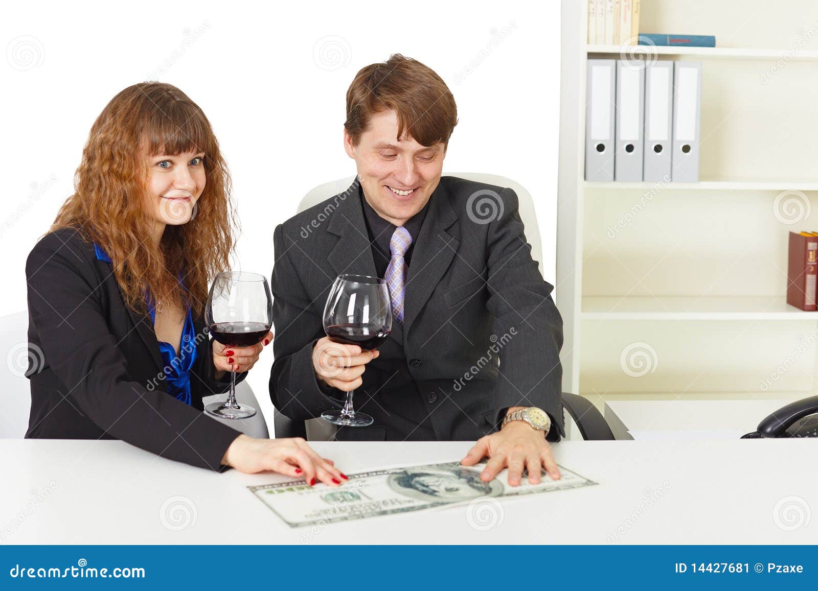 Partners Celebrate Reception of Big Income Stock Image - Image of pair ...