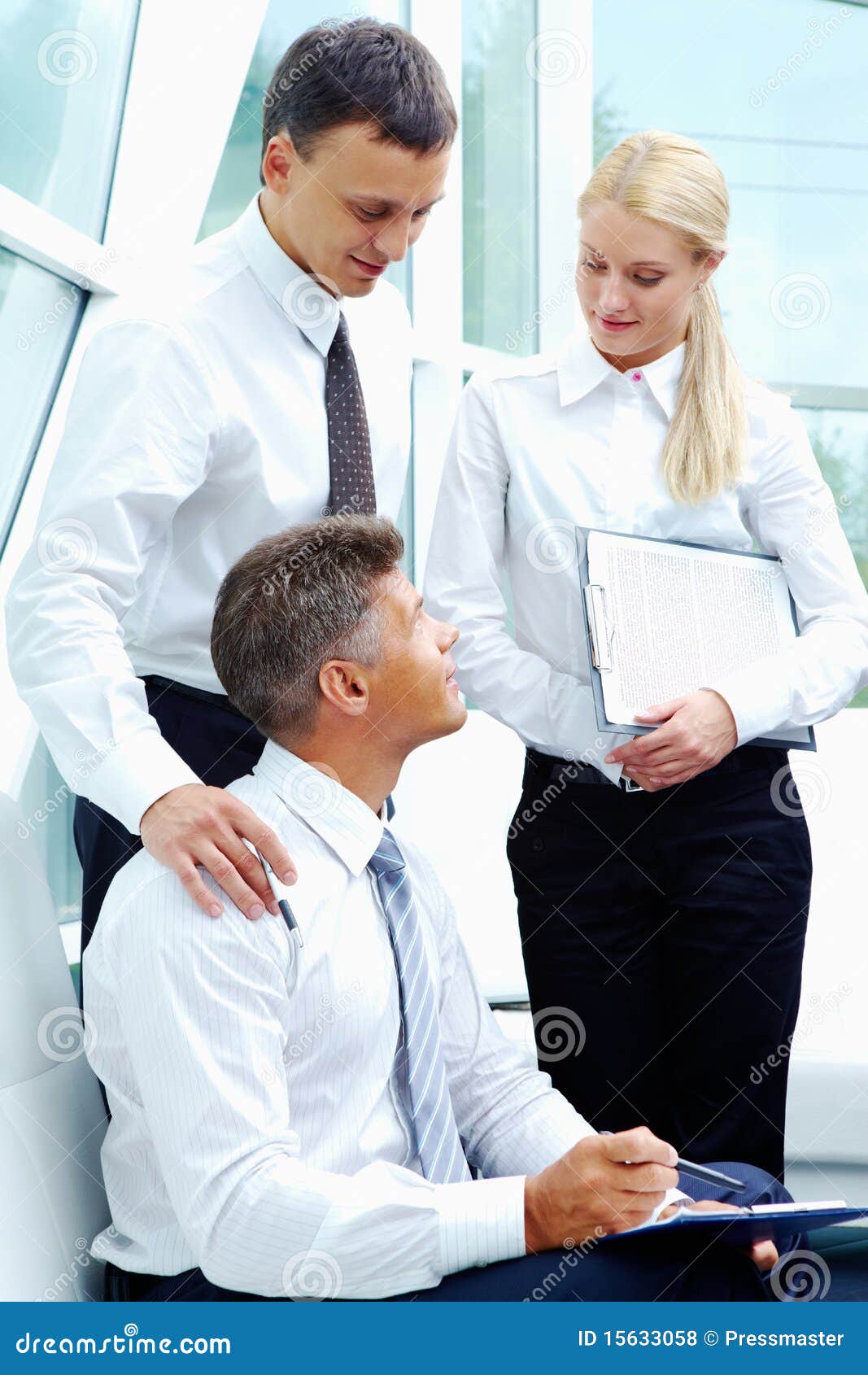 Partners communicating stock photo. Image of businessperson - 15633058