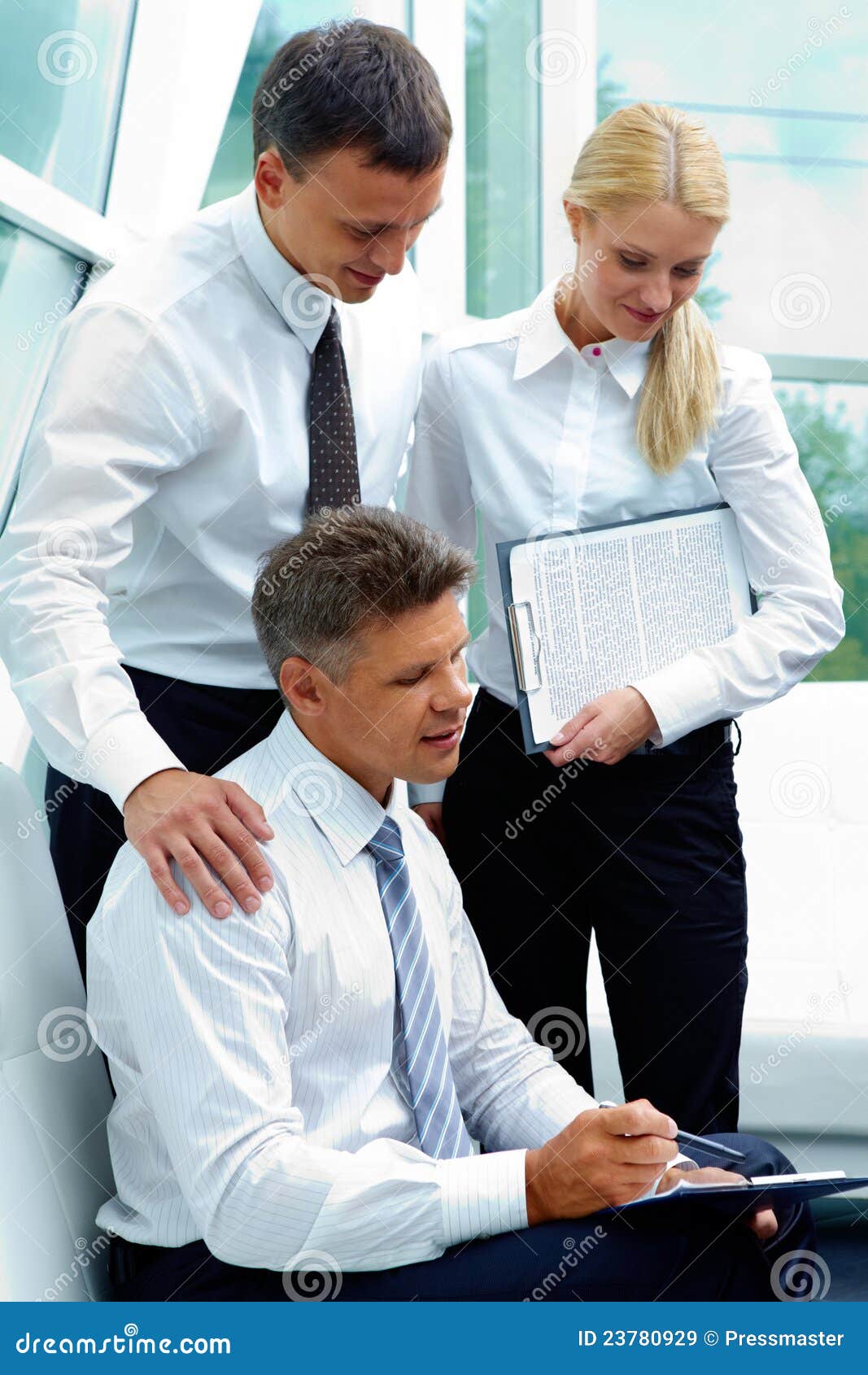 Partners communicating stock image. Image of explaining - 23780929