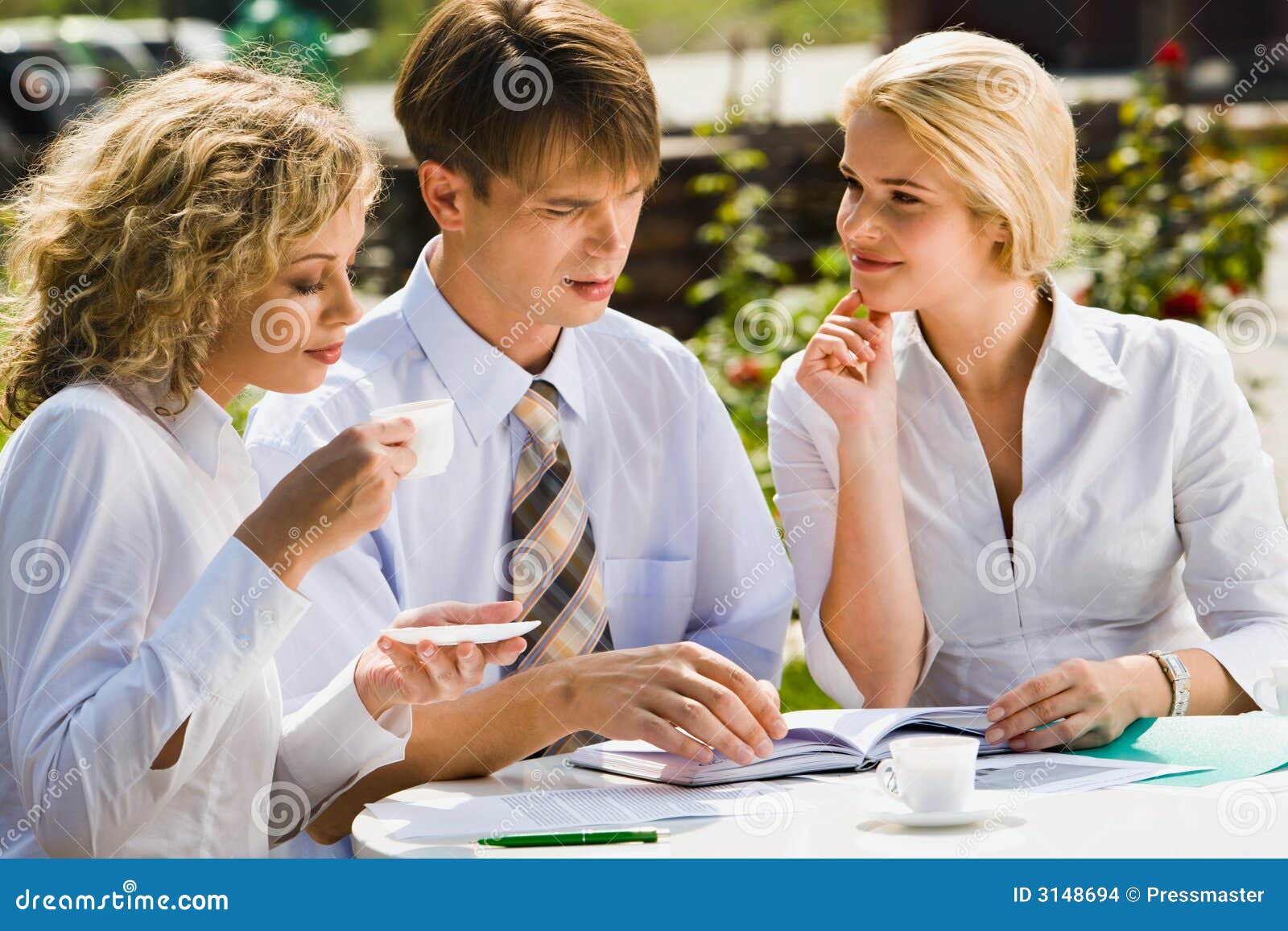 Partners at meeting stock photo. Image of confident, leaders - 3148694