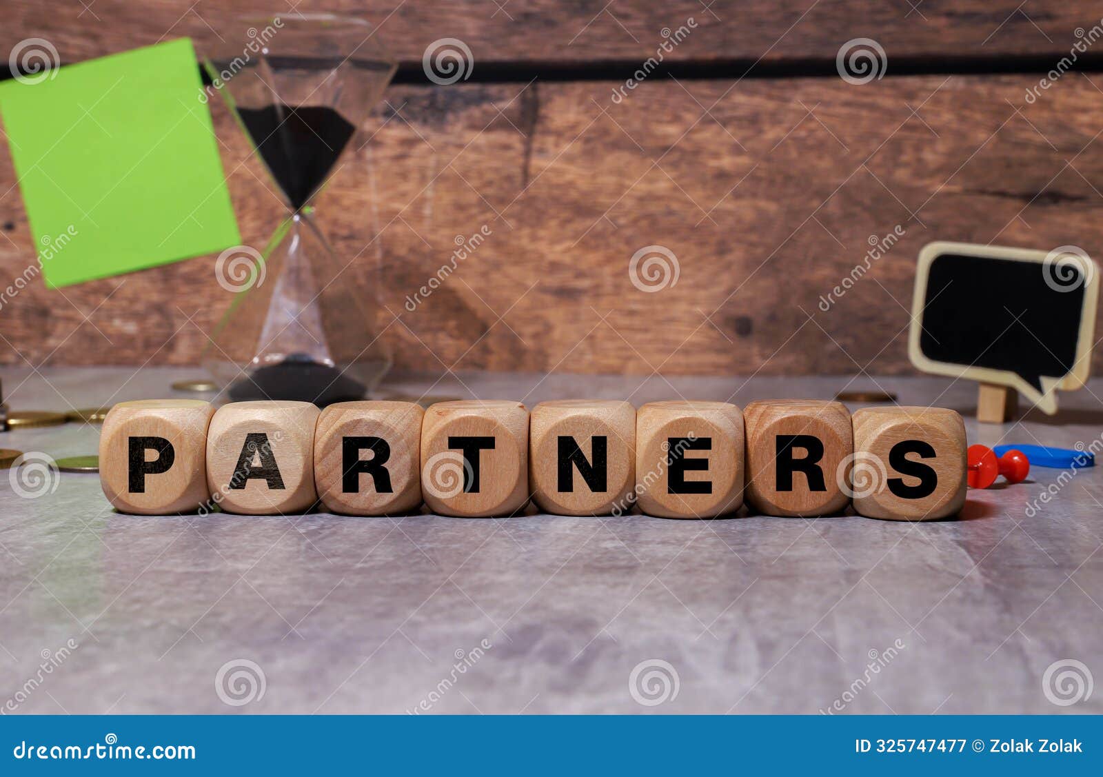 Partners Word Written in Wooden Cube. Stock Image - Image of teamwork ...