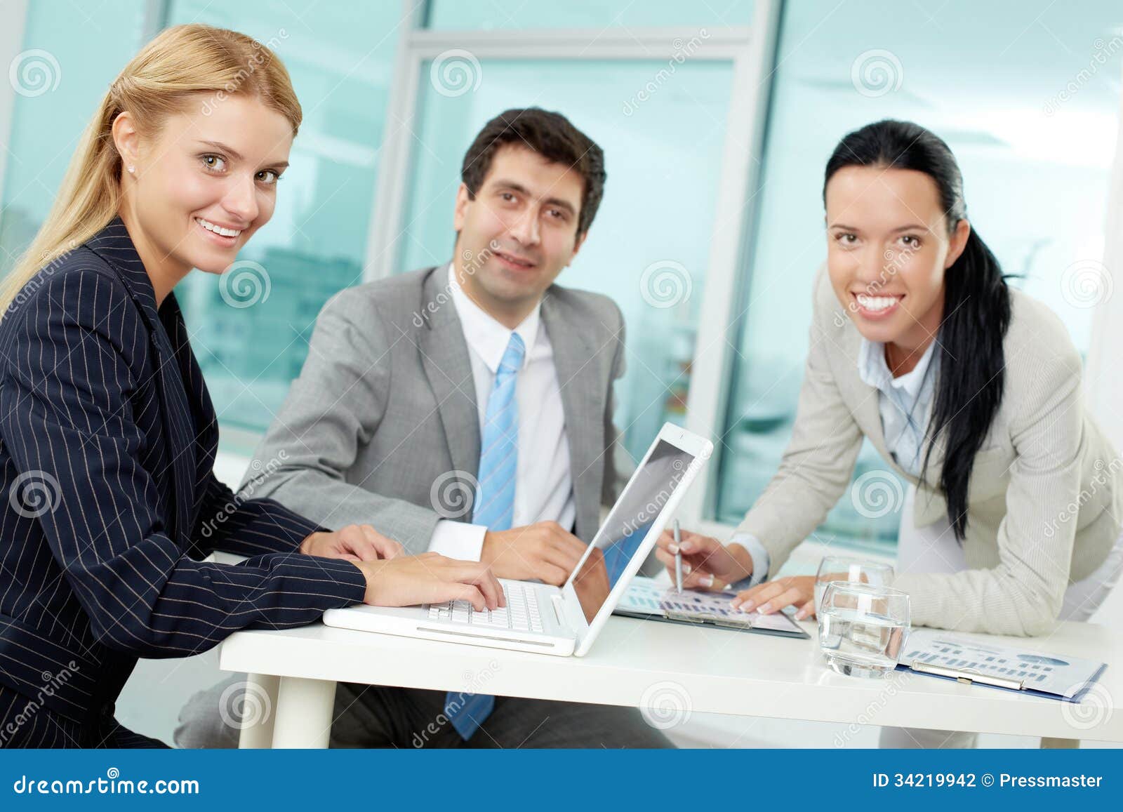 Partners at work stock photo. Image of glass, confident - 34219942