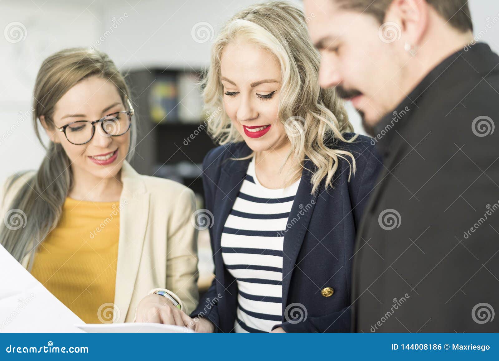 Partners Working in Office Looking Papers in Office Stock Photo - Image ...