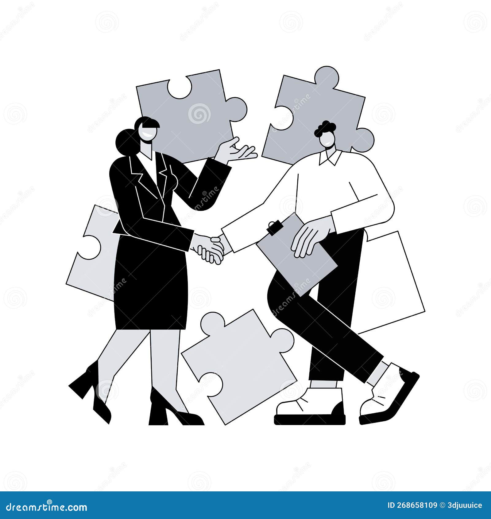 Partnership Abstract Concept Vector Illustration. Stock Vector ...