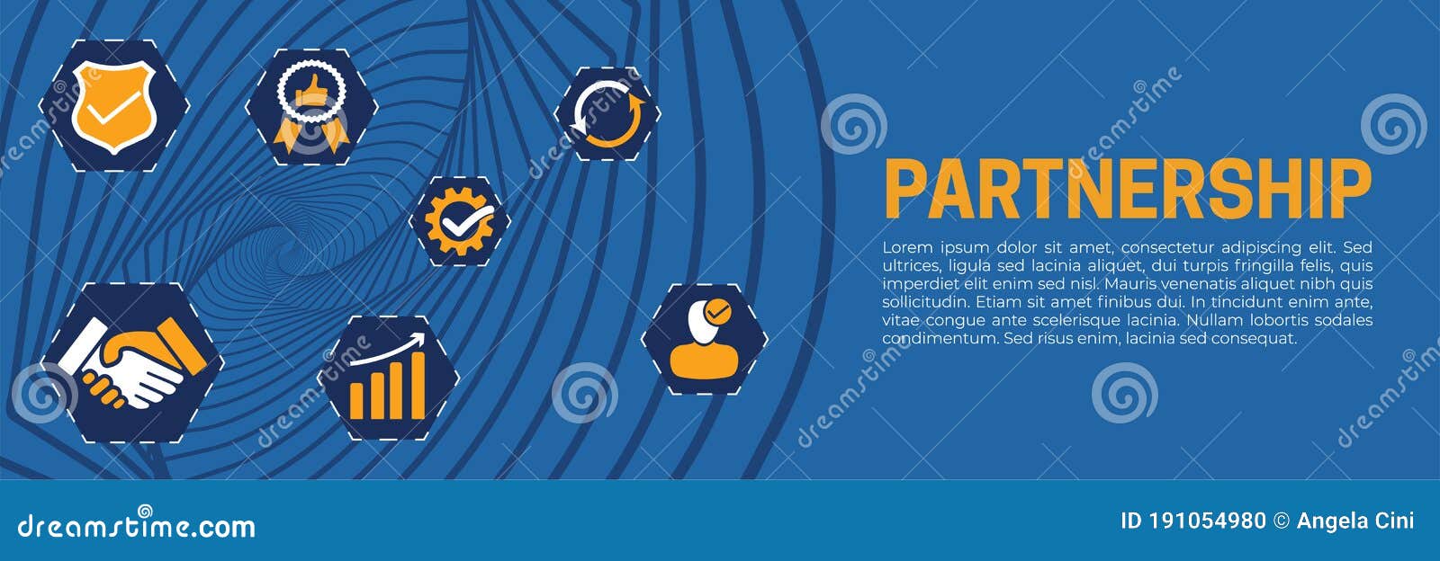 Partnership Abstract Modern Banner Background Vector Stock Vector ...