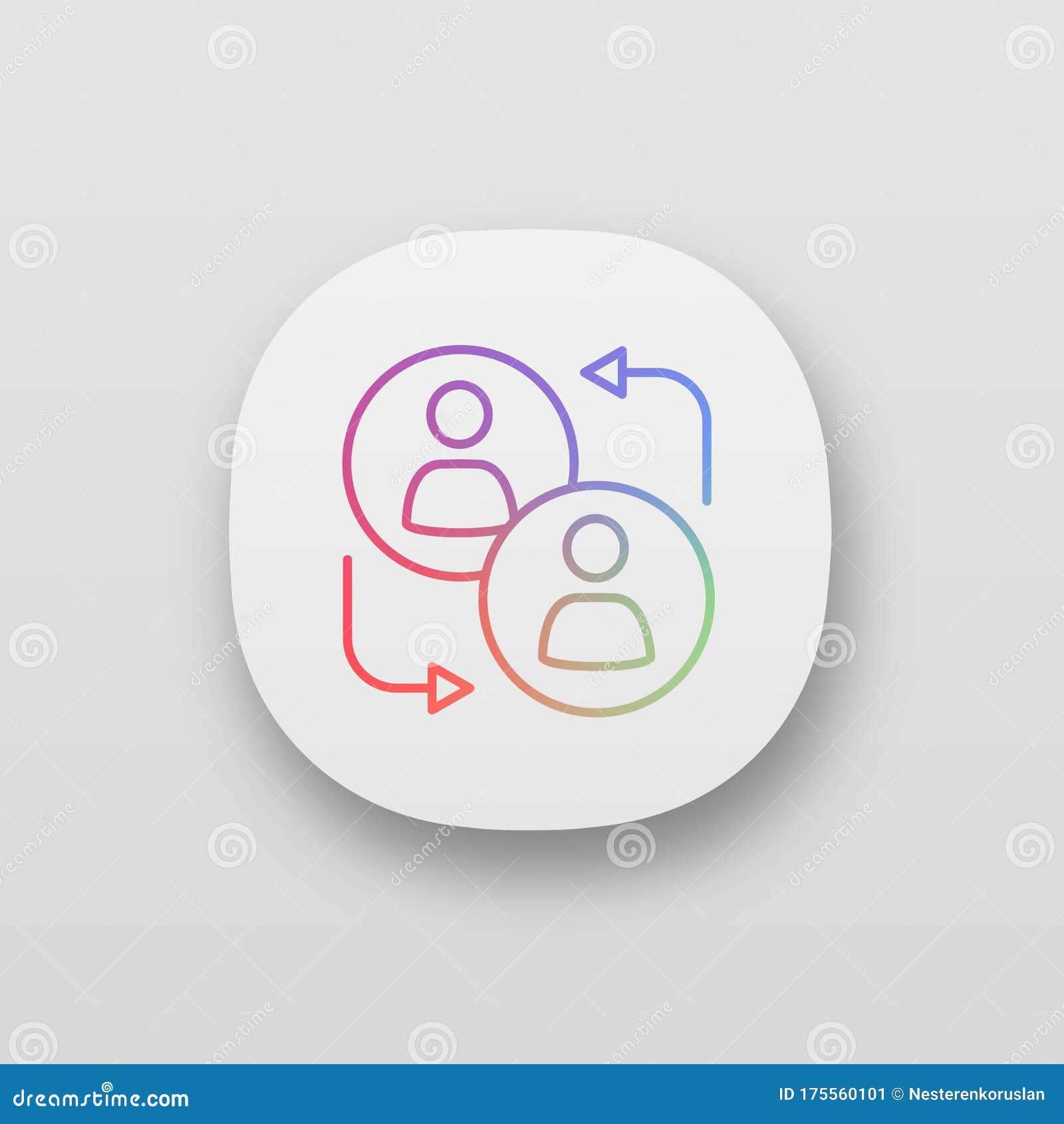 Partnership app icon stock vector. Illustration of businessman - 175560101