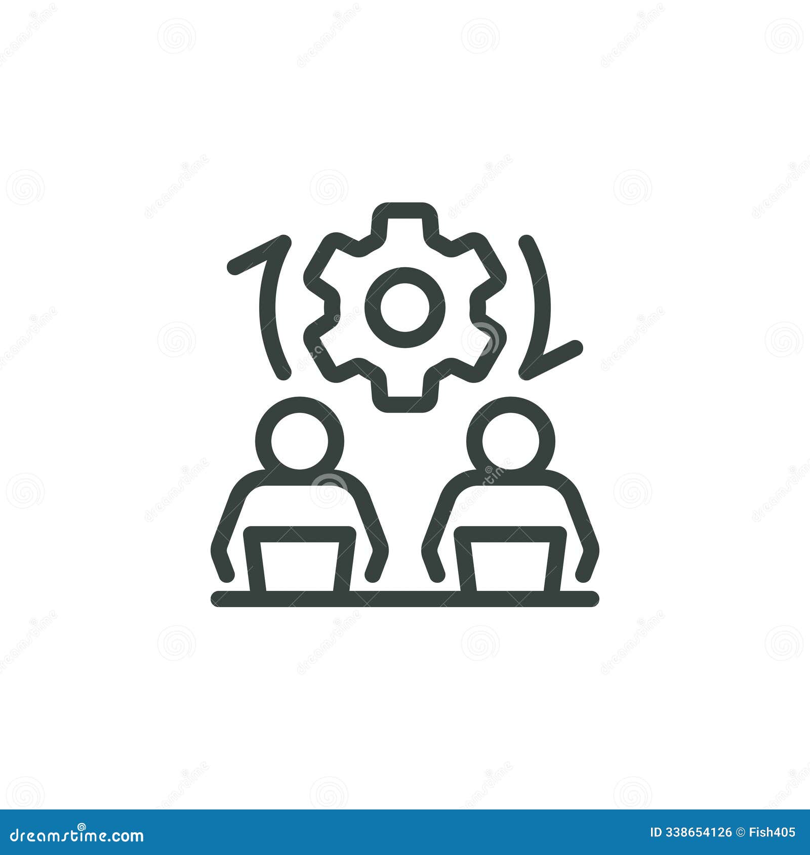 Partnership Community, Team Training, Teamwork Development Outline Icon ...