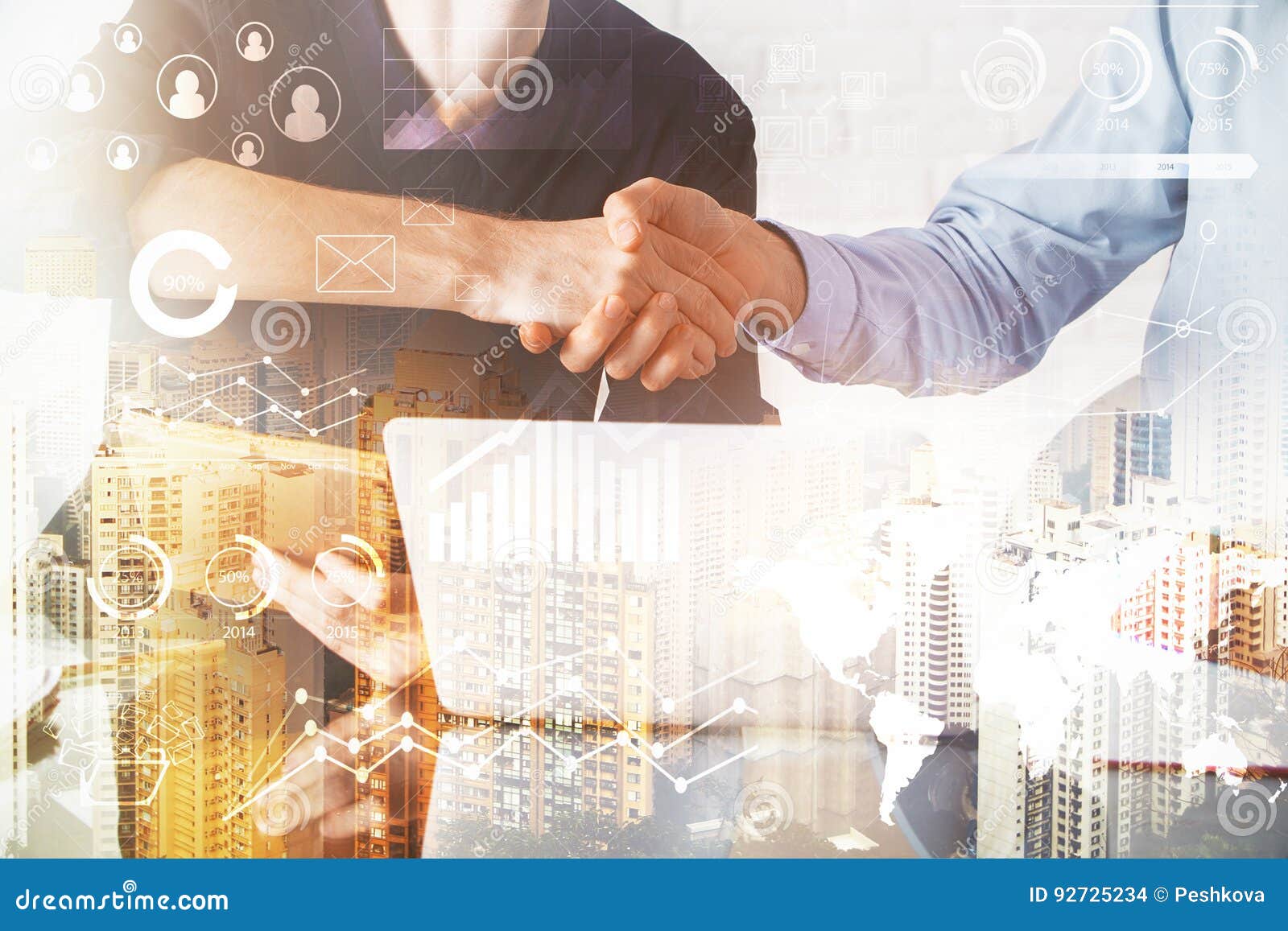 Partnership concept stock photo. Image of computer, information - 92725234