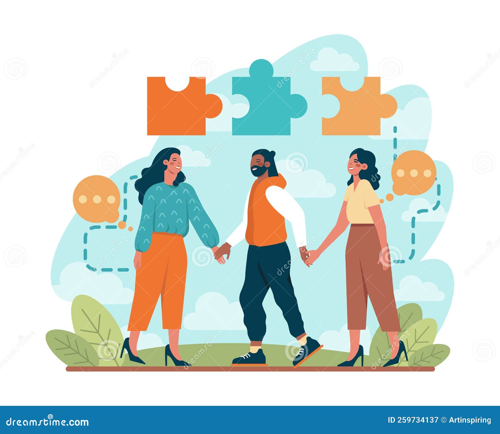 Partnership Concept. Collaboration and Teamwork Stock Vector ...