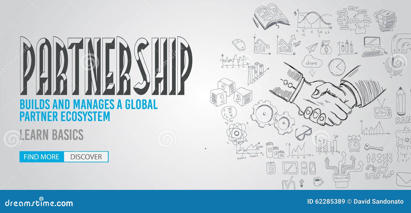 PartnerShip Concept with Doodle Design Style Stock Vector ...