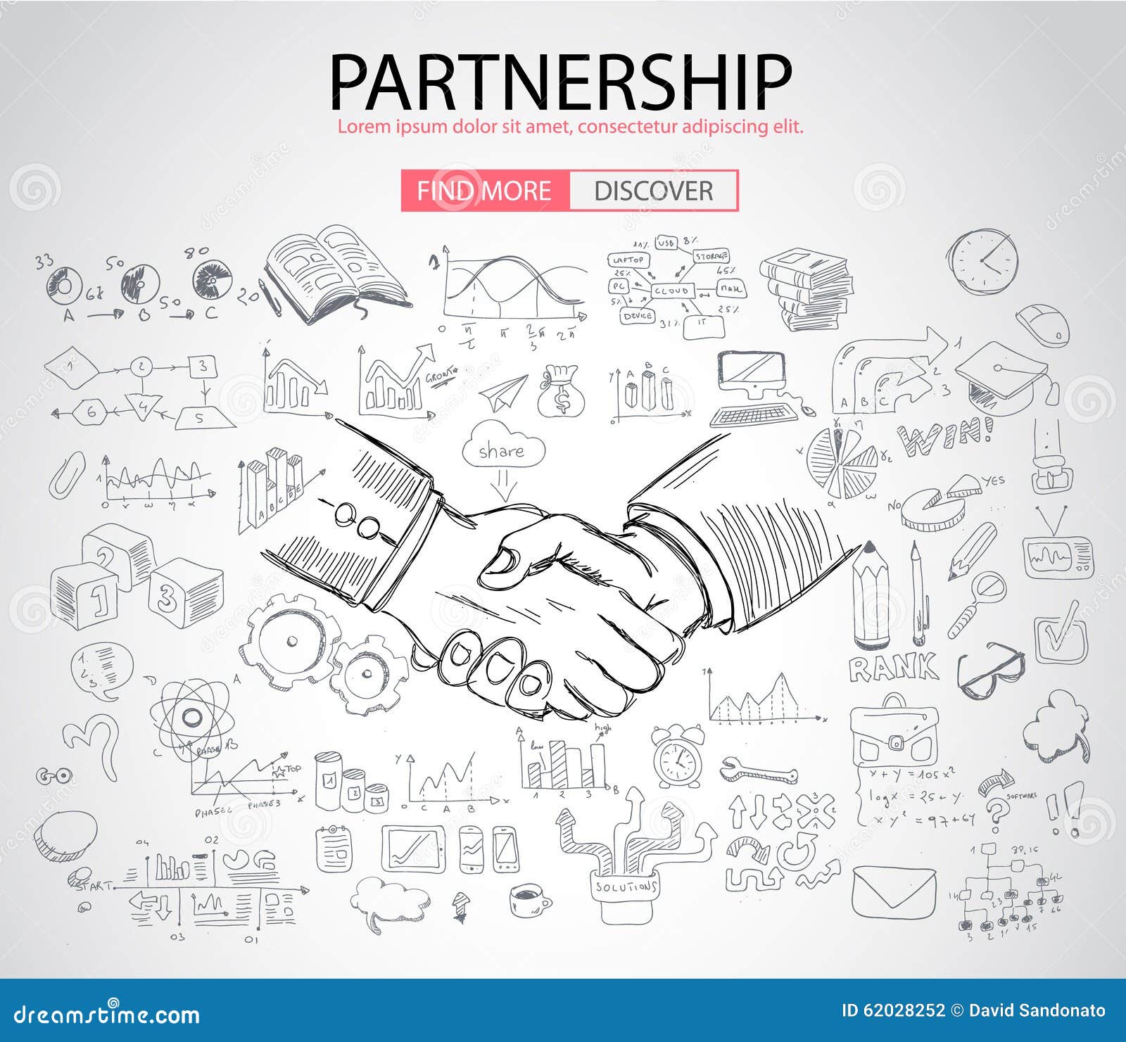 PartnerShip Concept with Doodle Design Style Stock Vector ...