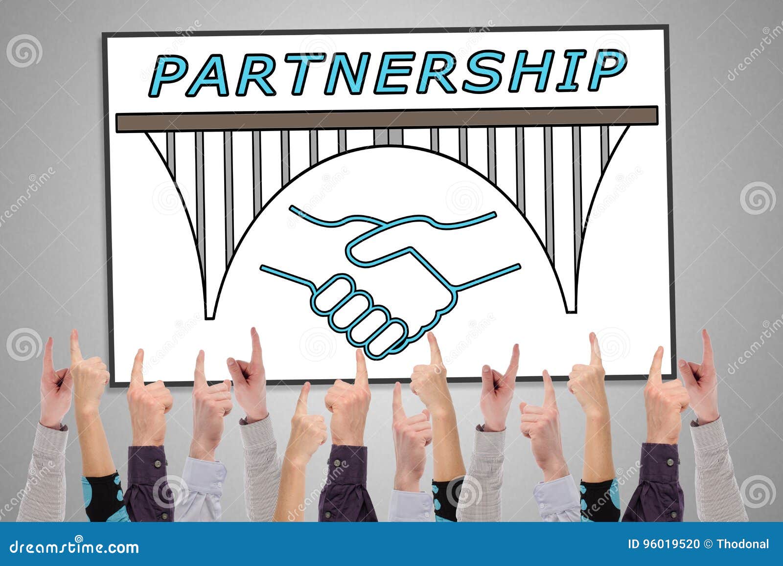 Partnership Concept on a Whiteboard Stock Illustration - Illustration ...