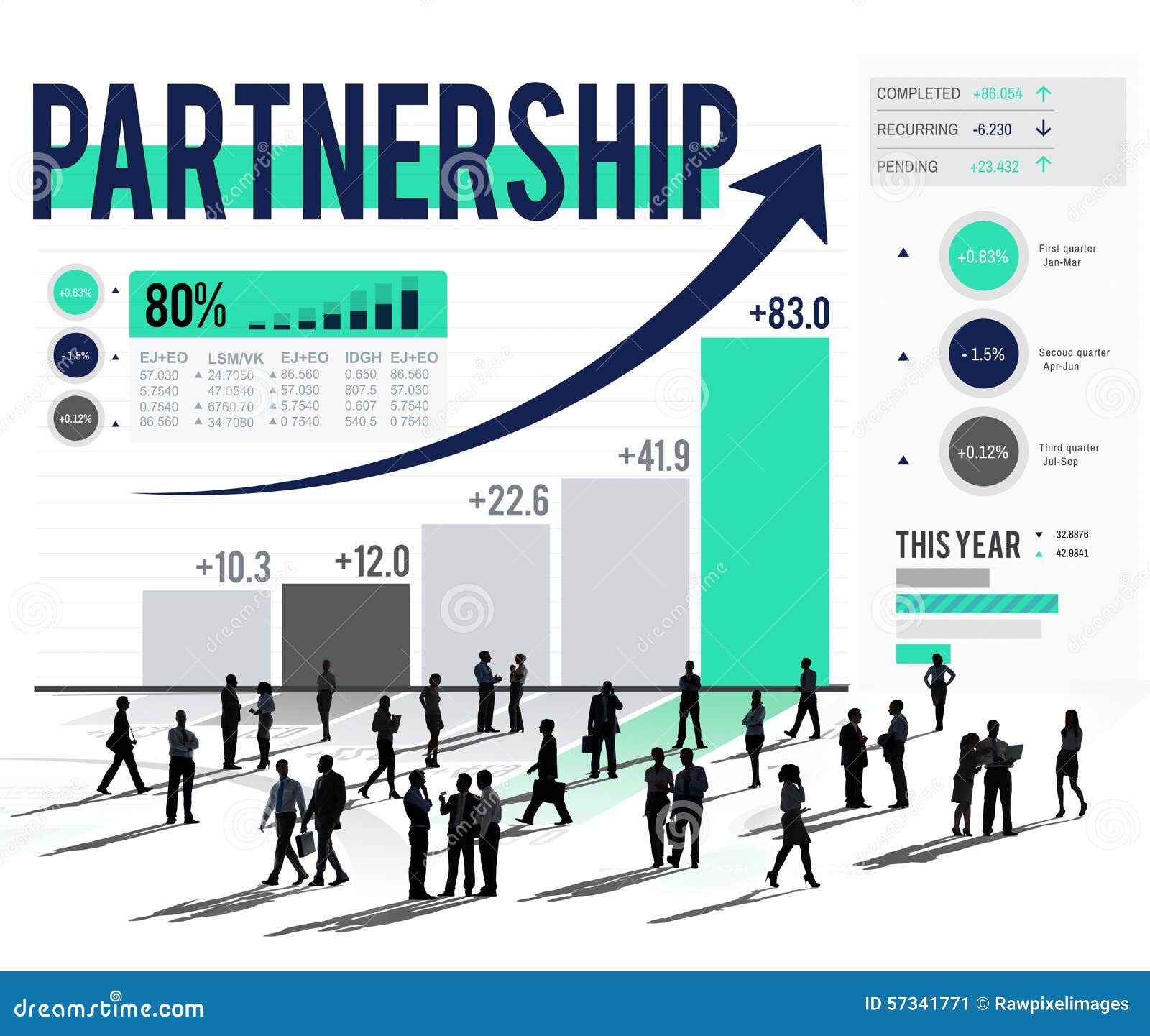 Partnership Connection Corporate Team Support Concept Stock ...