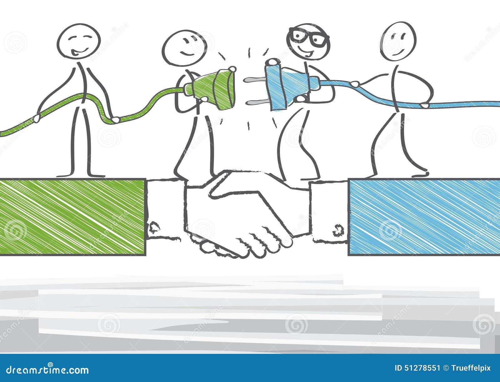 Partnership and Cooperation Stock Illustration - Illustration of ...