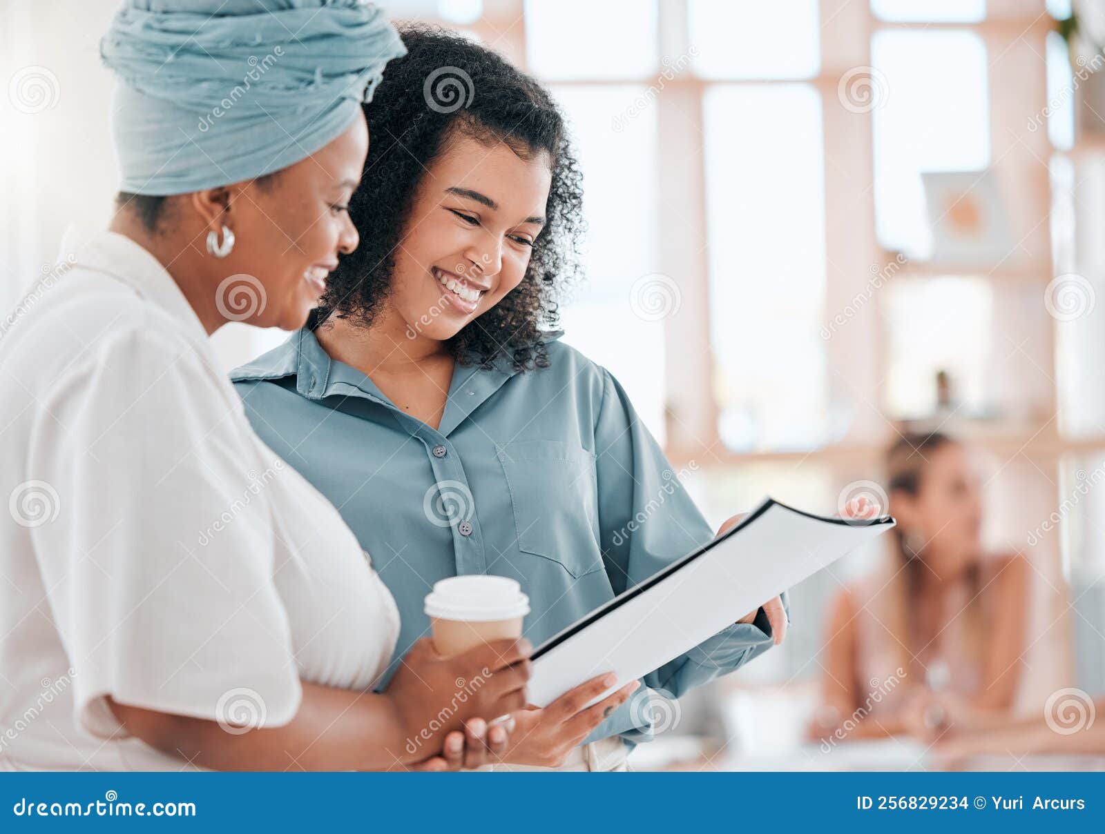 Partnership, Discussion and Colleagues Looking at Data Document while ...