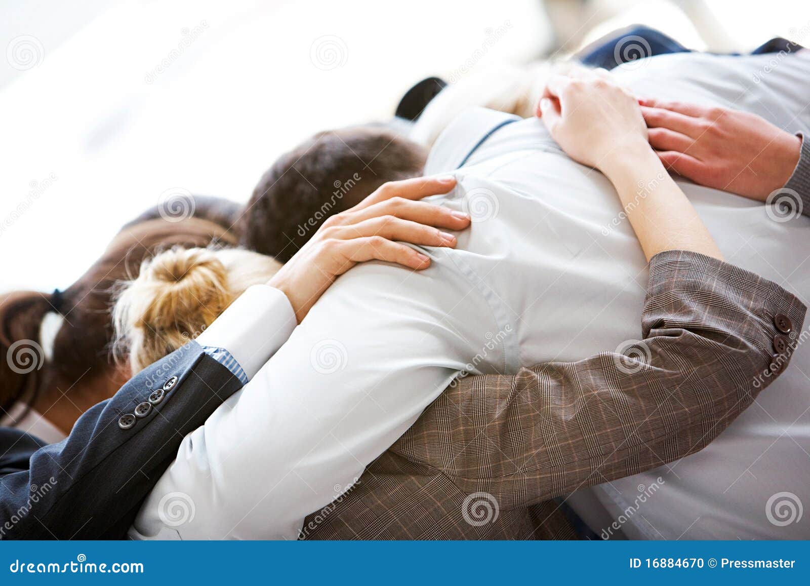 Partnership embrace stock photo. Image of brainstorming - 16884670