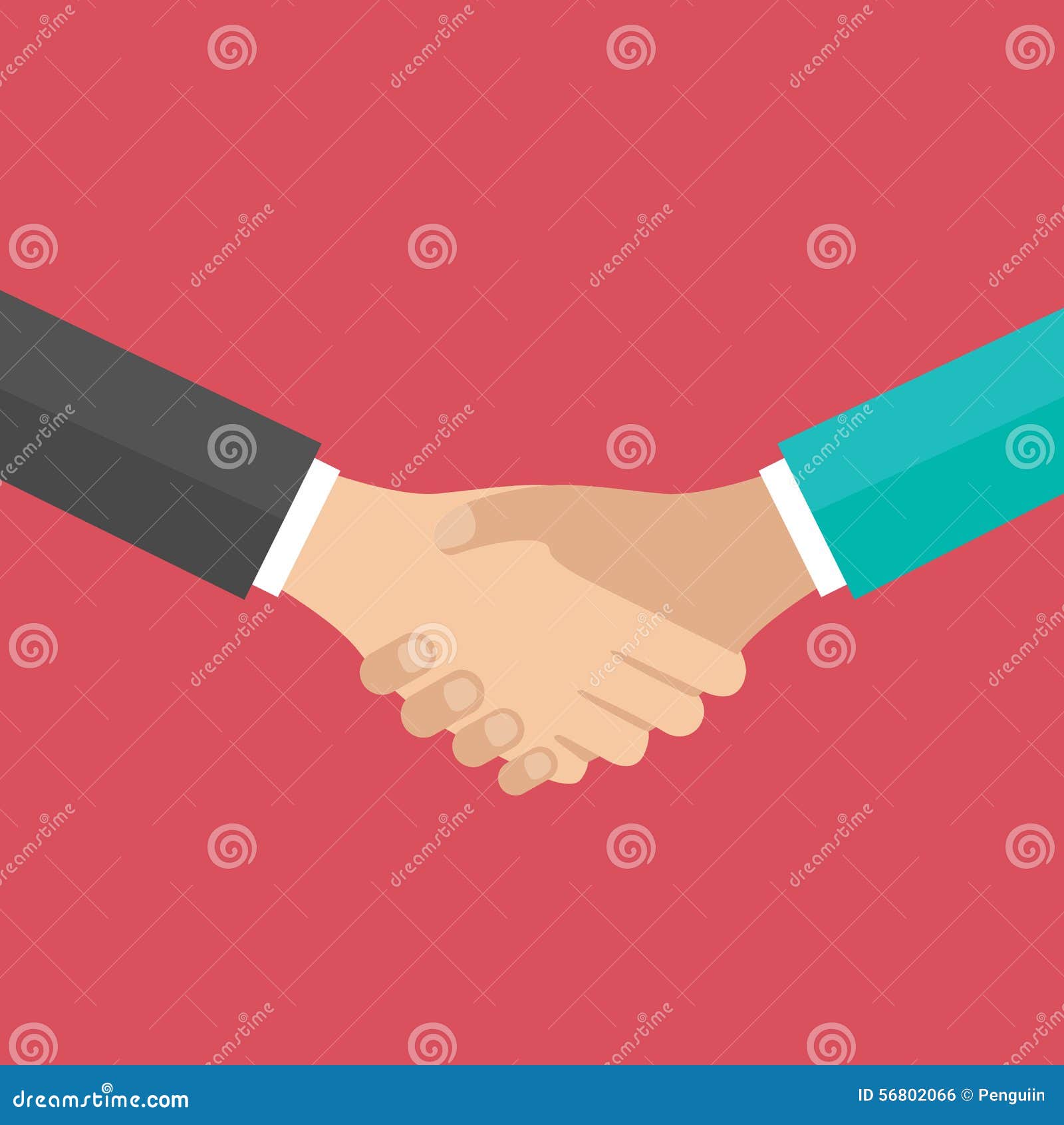 Partnership Handshake To Business Success, Vector Illustration Stock ...