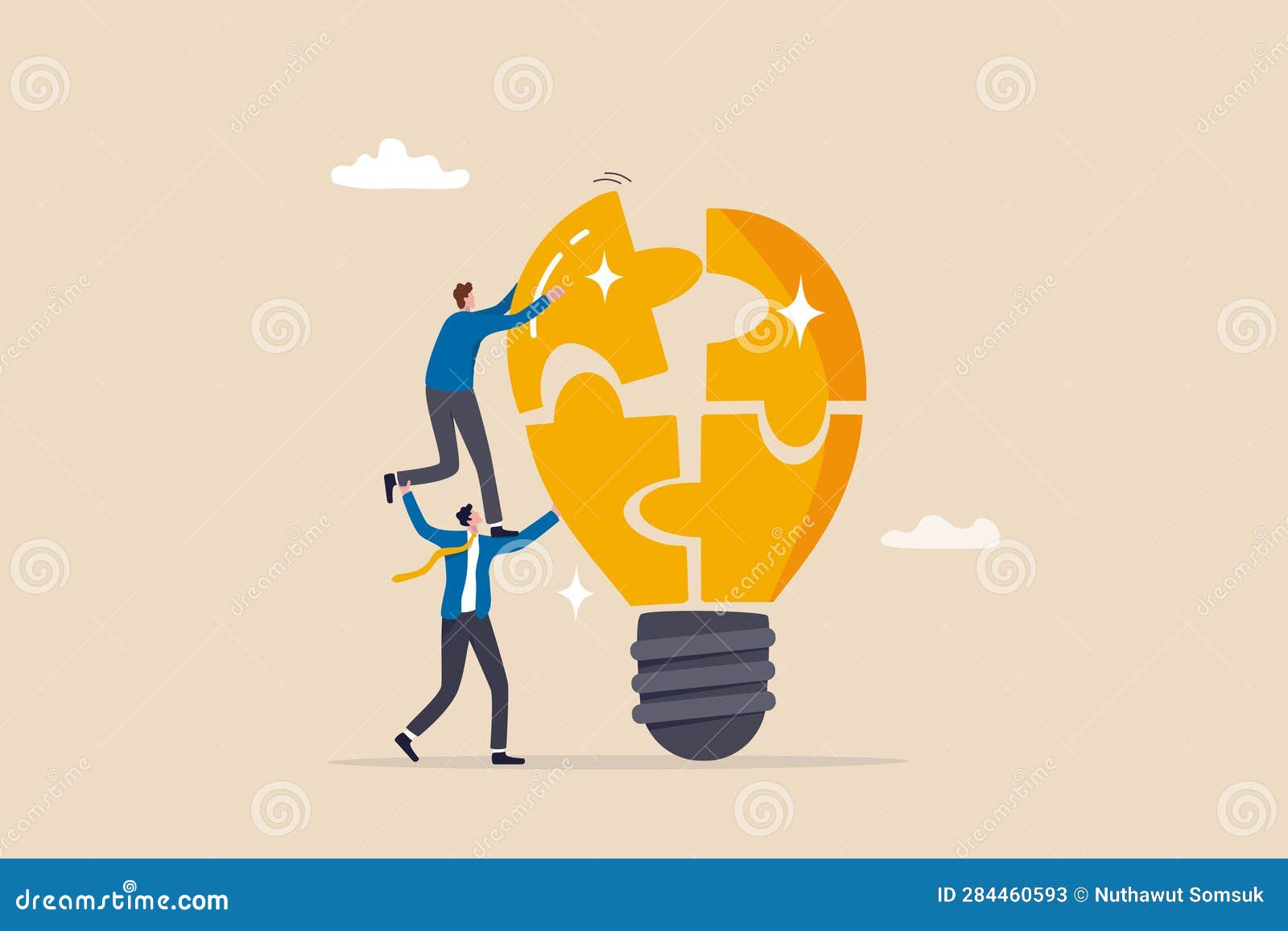 Partnership Help Team To Get Solution and Win Together, Success ...