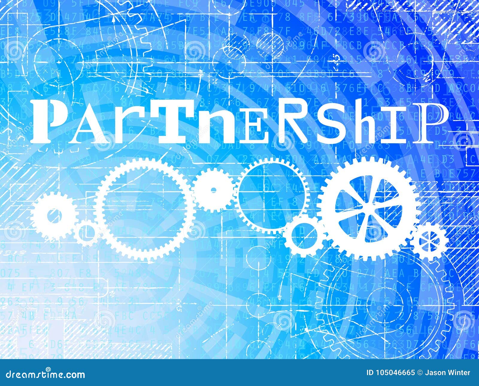 Partnership High Tech Background Stock Vector - Illustration of work ...