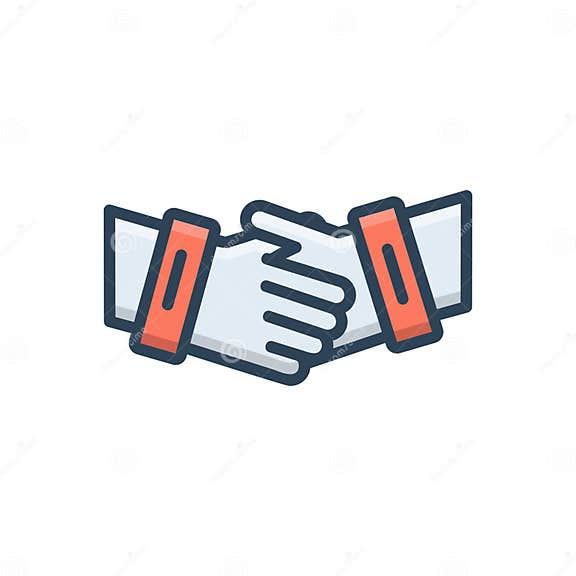 Color Illustration Icon for Partnership, Collaboration and Complicity ...