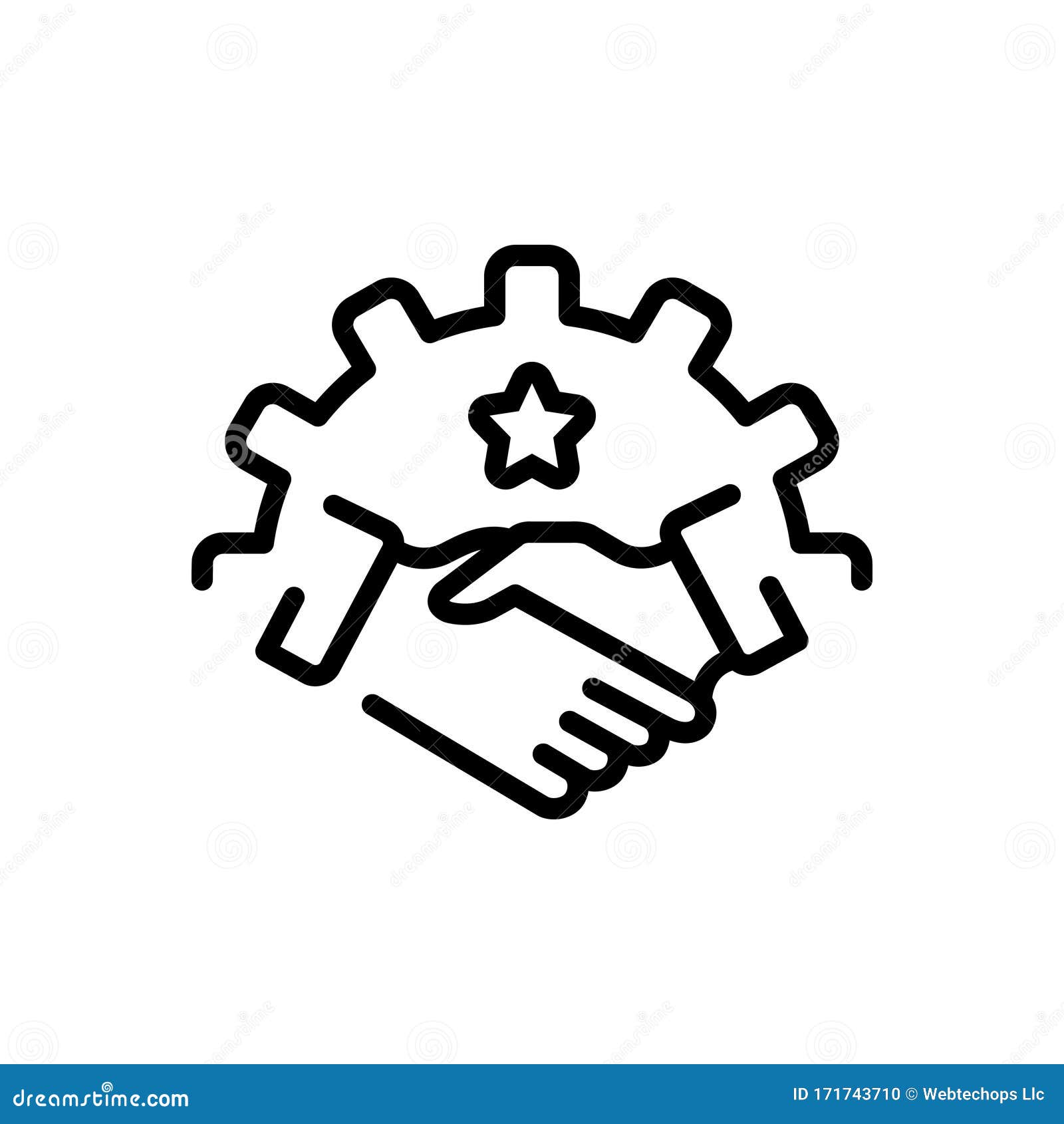 Black Line Icon for Partnership, Fellowship and Alliance Stock Vector ...