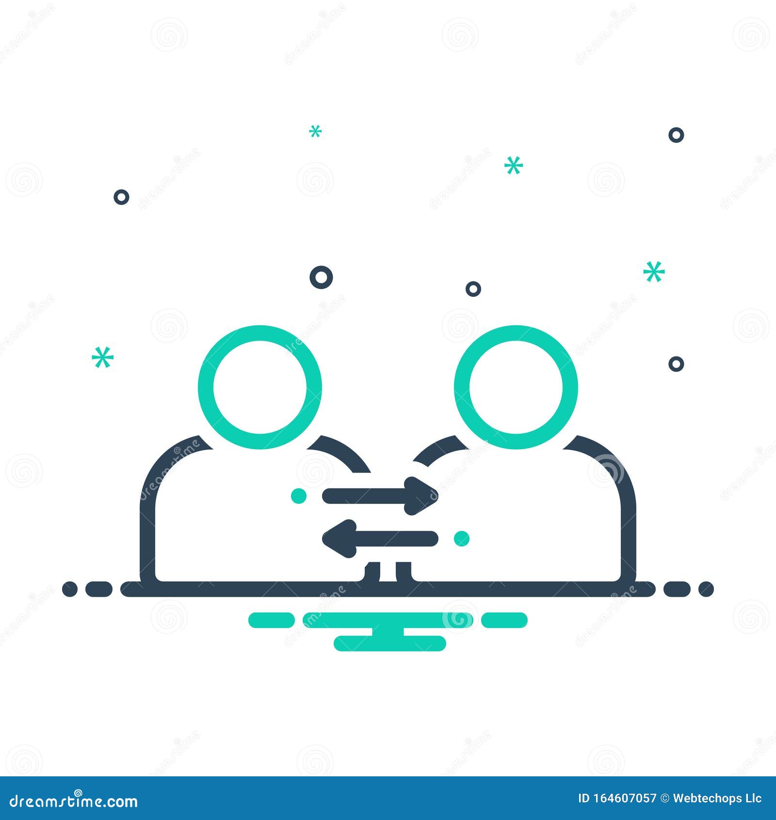 Mix Icon for Partnership, Participated and Collaboration Stock Vector ...
