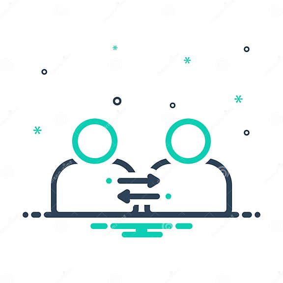 Mix Icon for Partnership, Participated and Collaboration Stock Vector ...