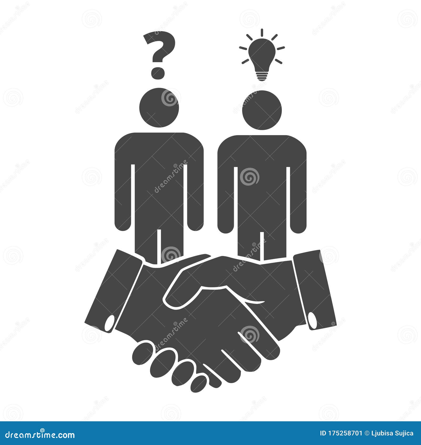 Partnership icon stock vector. Illustration of deal - 175258701