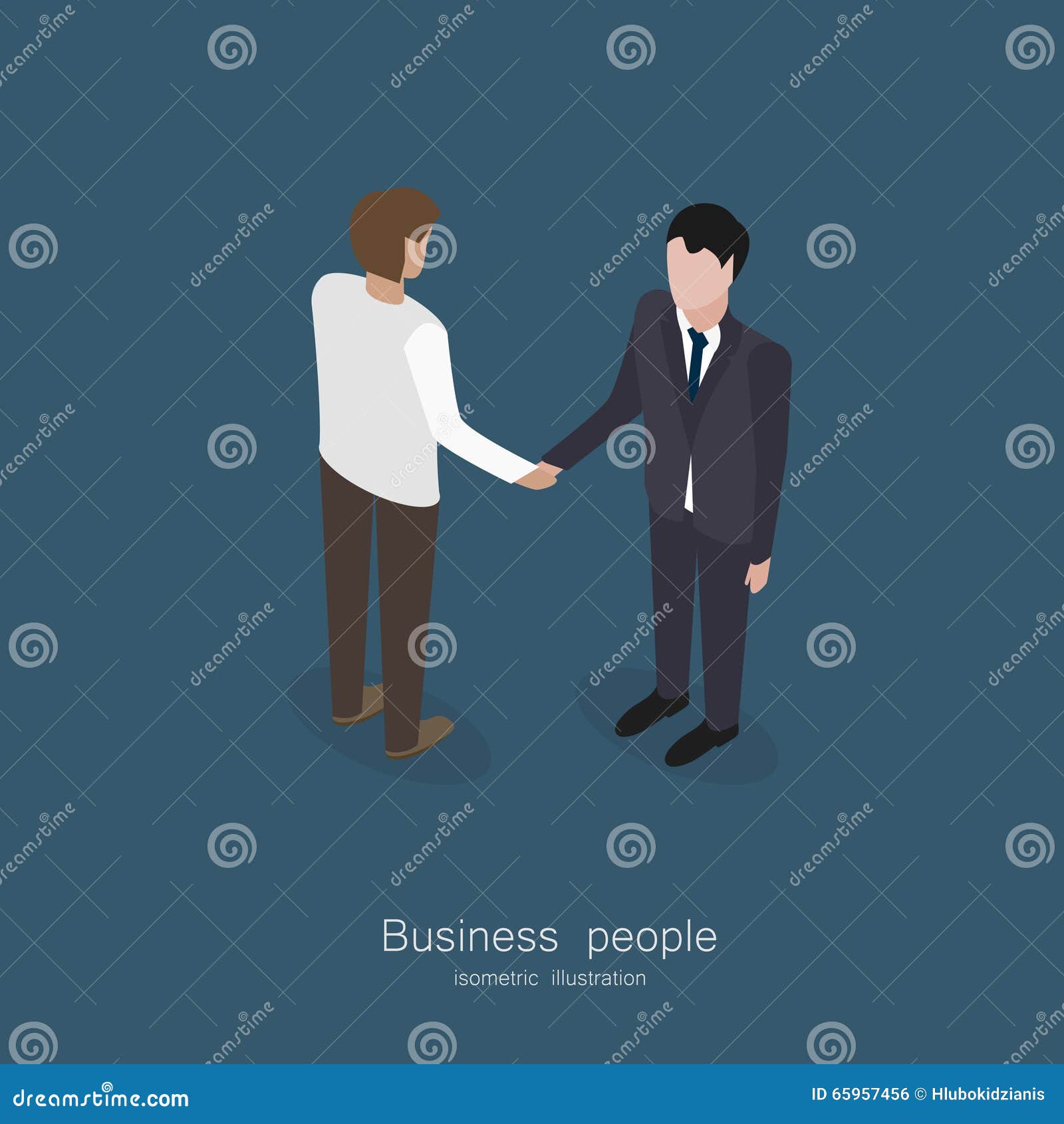 Partnership Isometric Illustration Stock Vector - Illustration of ...