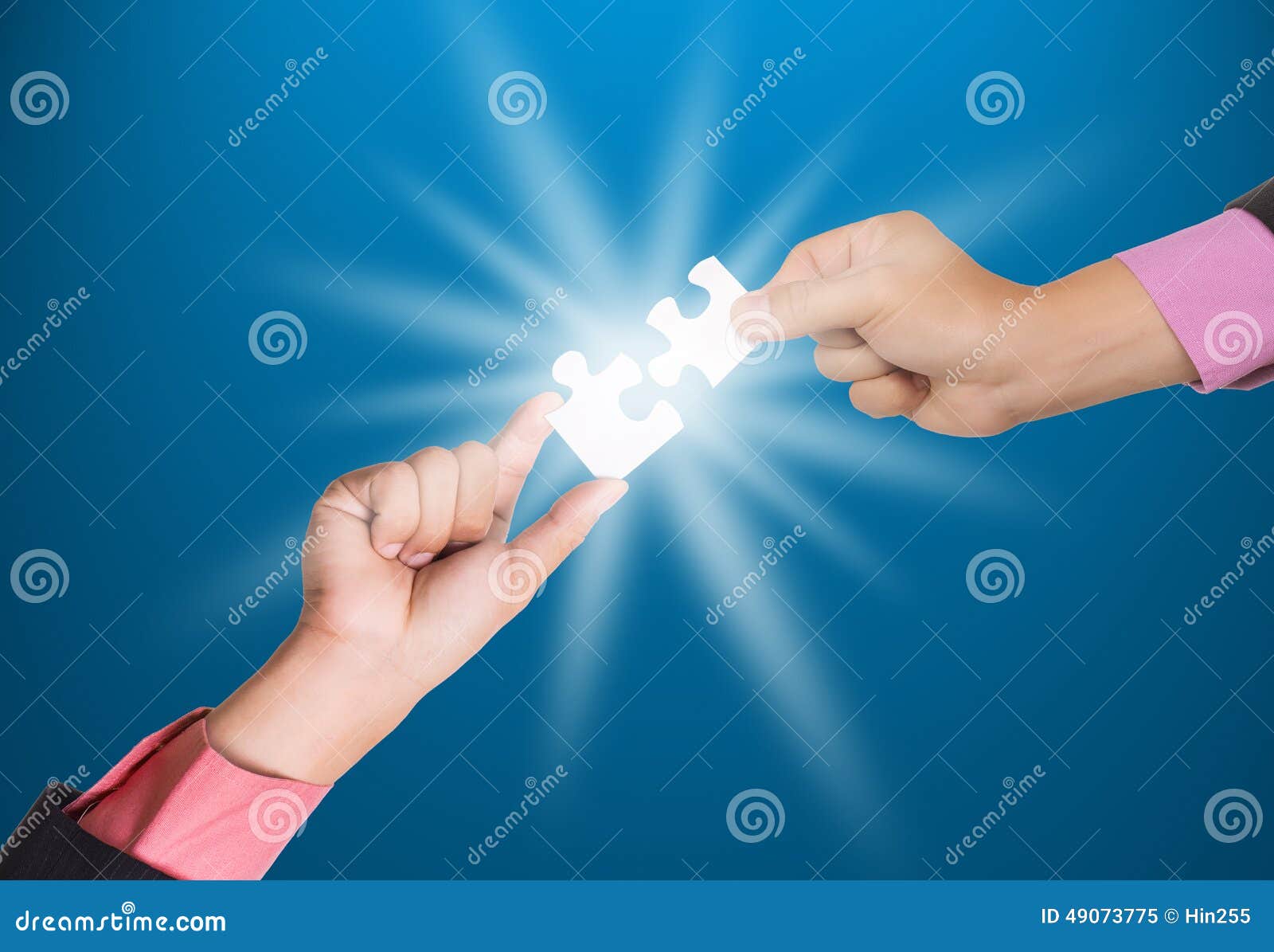 Partnership Jigsaw Puzzle Select Connection Stock Image - Image of ...