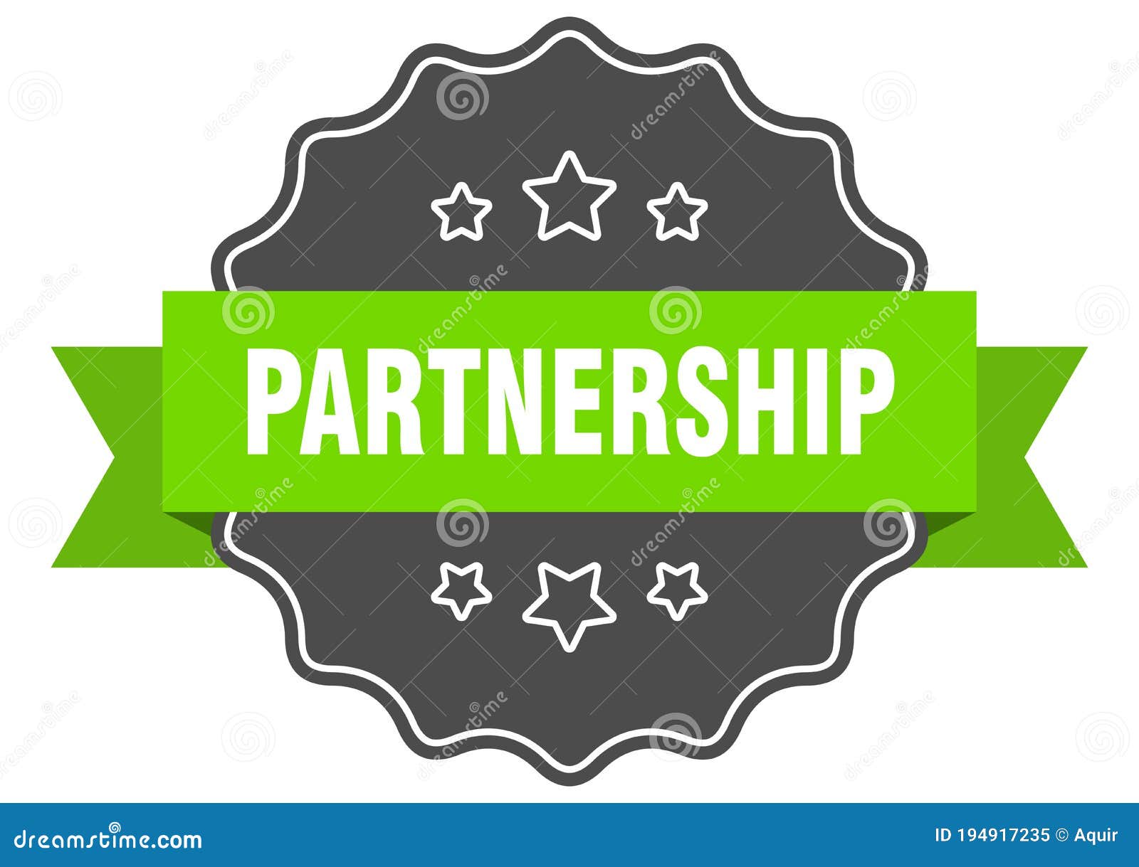 Partnership label stock vector. Illustration of vector - 194917235