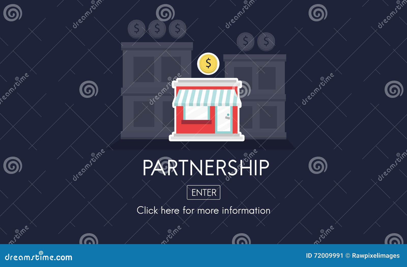 Partnership Launch Startup New Business Concept Stock Illustration ...