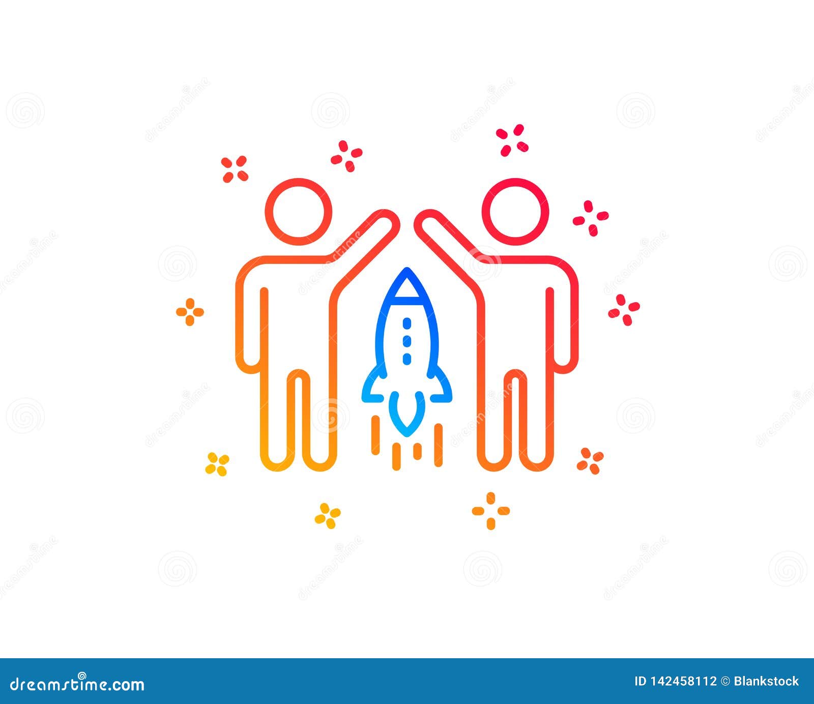 Partnership Line Icon. Business Management Sign. Vector Stock Vector ...