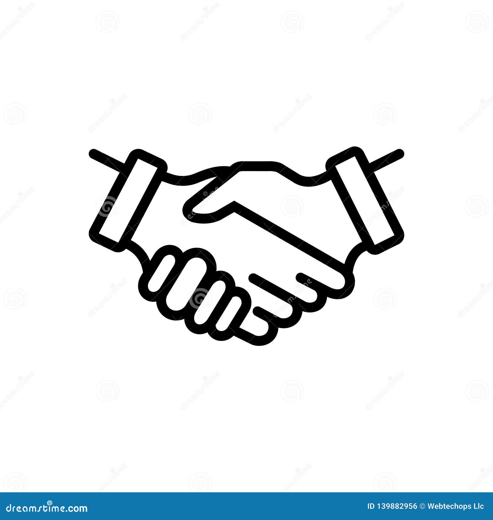 Black Line Icon For Partnership Together And Friendly Stock